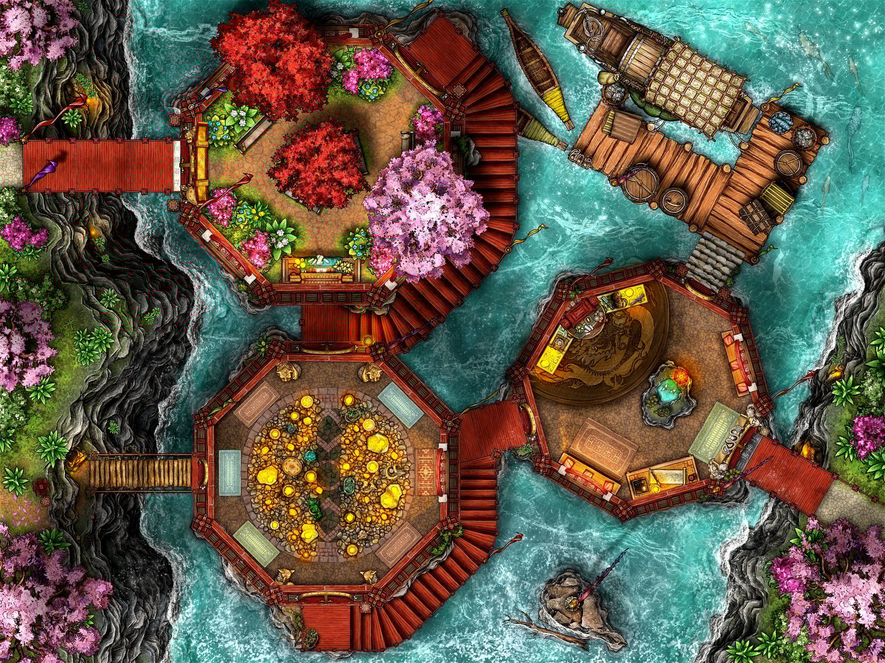 Three Towers Shrine | Inkarnate - Create Fantasy Maps Online