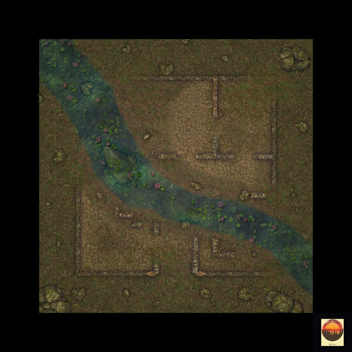 Ancient Ruins/Day - Gridless 18 X 18 Grid/2016px X 2016px/112 Pixel ...