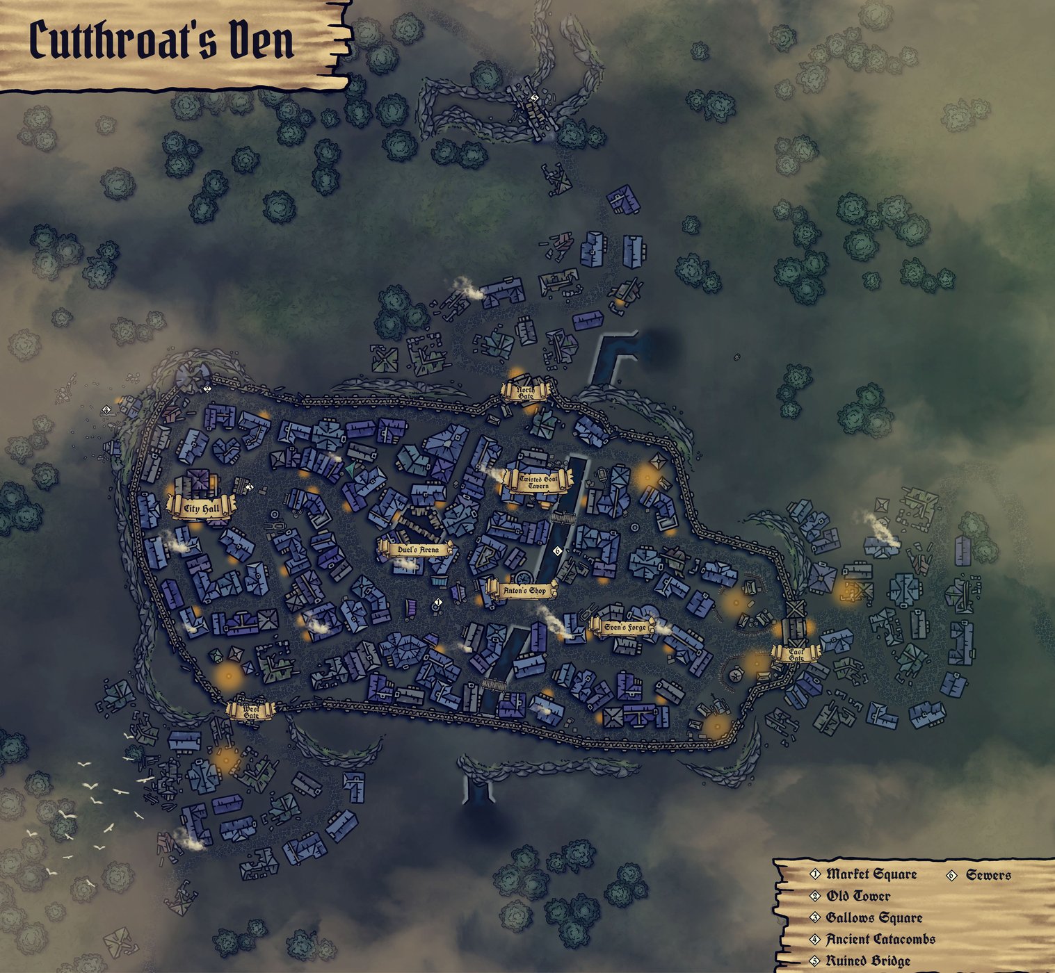 Cutthroat's Den (ENG) | Inkarnate - Create Fantasy Maps Online