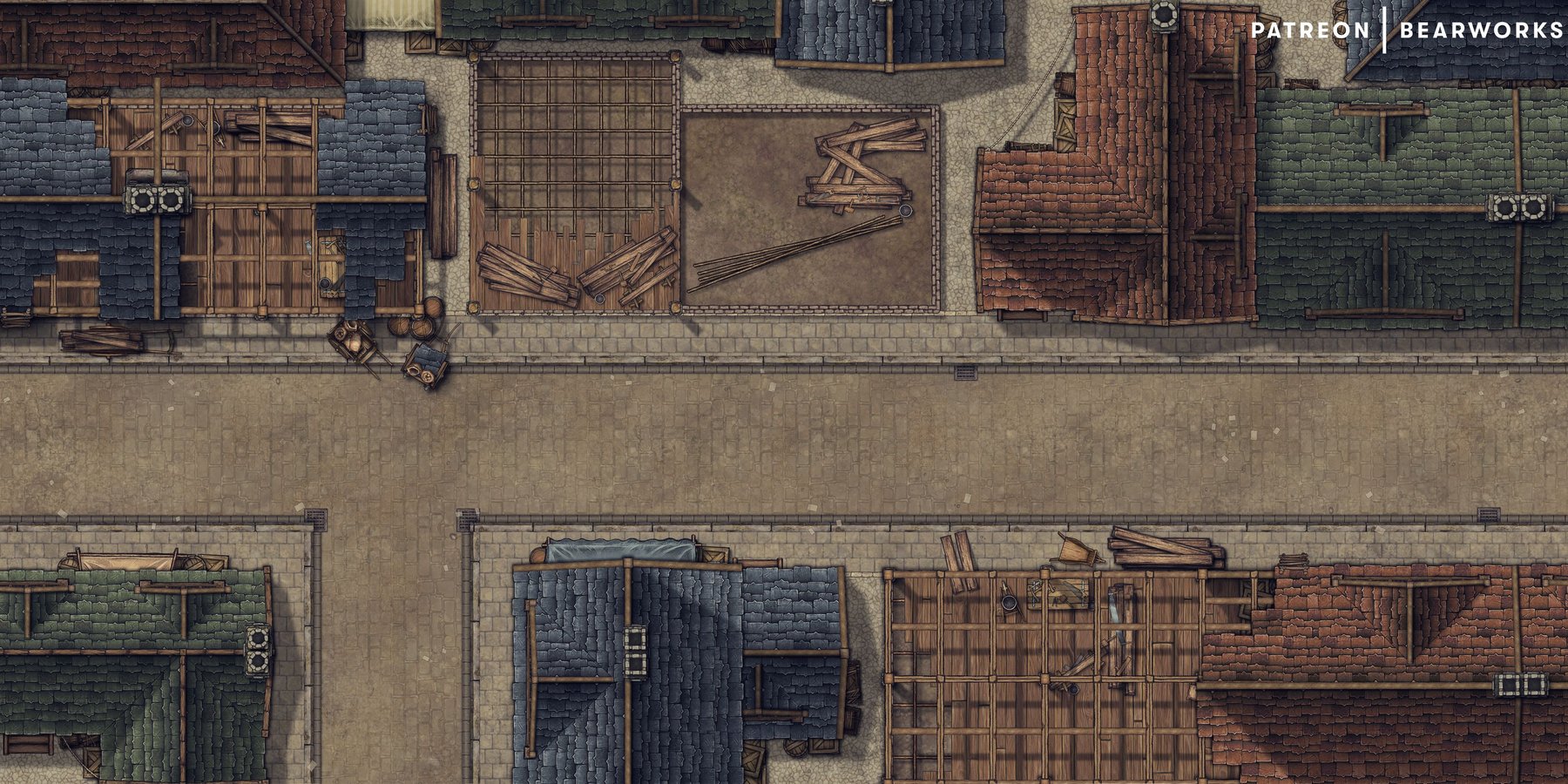 Alley Construction | Roofs | Inkarnate - Create Fantasy Maps Online