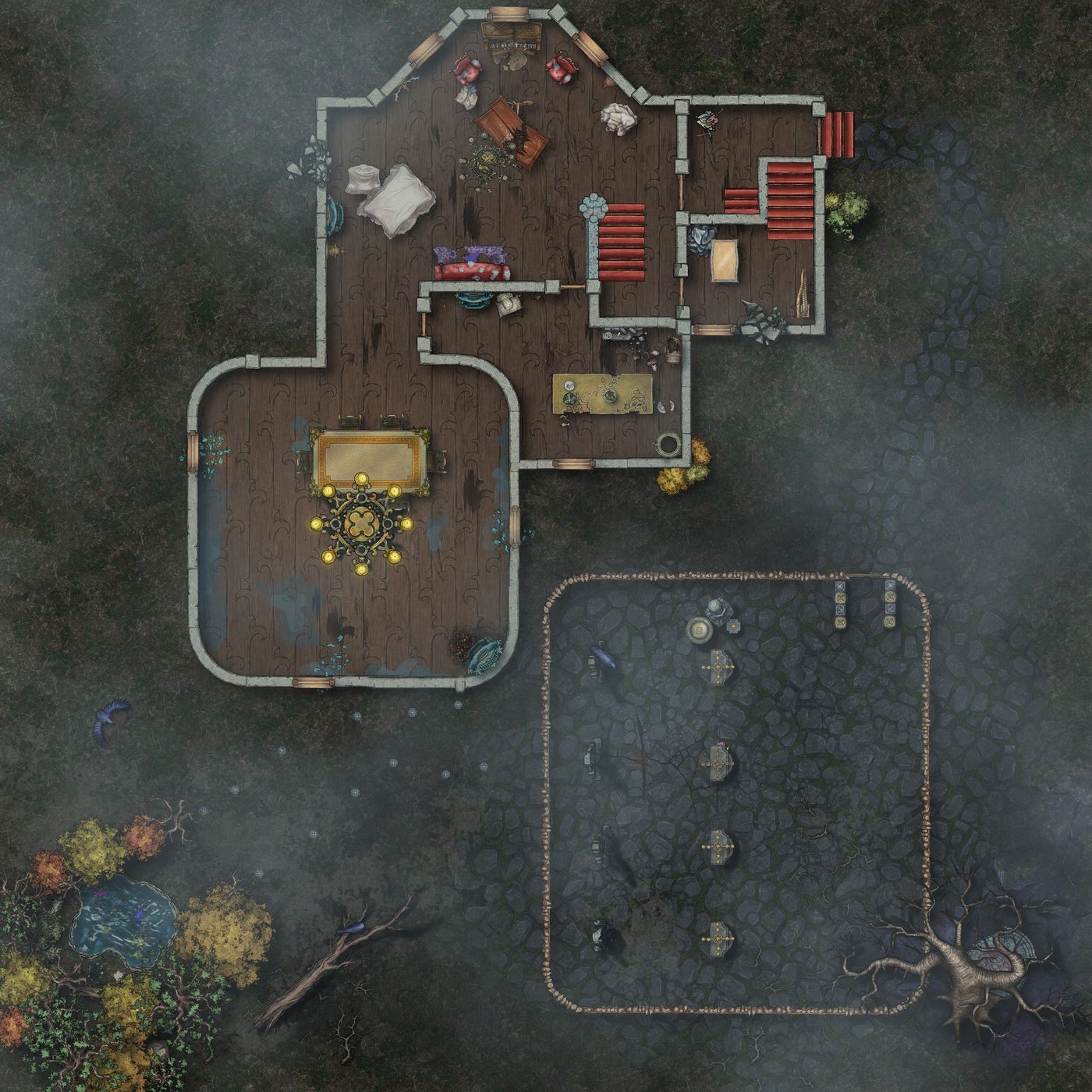 Chalet Brantifax ground | Inkarnate - Create Fantasy Maps Online