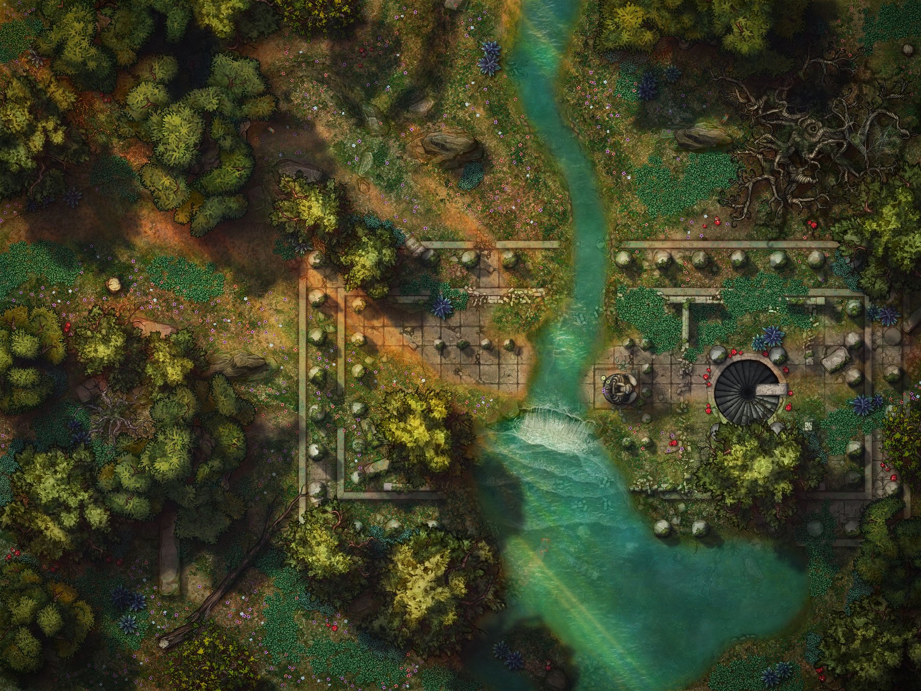 Temple Ruins - Clean | Inkarnate - Create Fantasy Maps Online