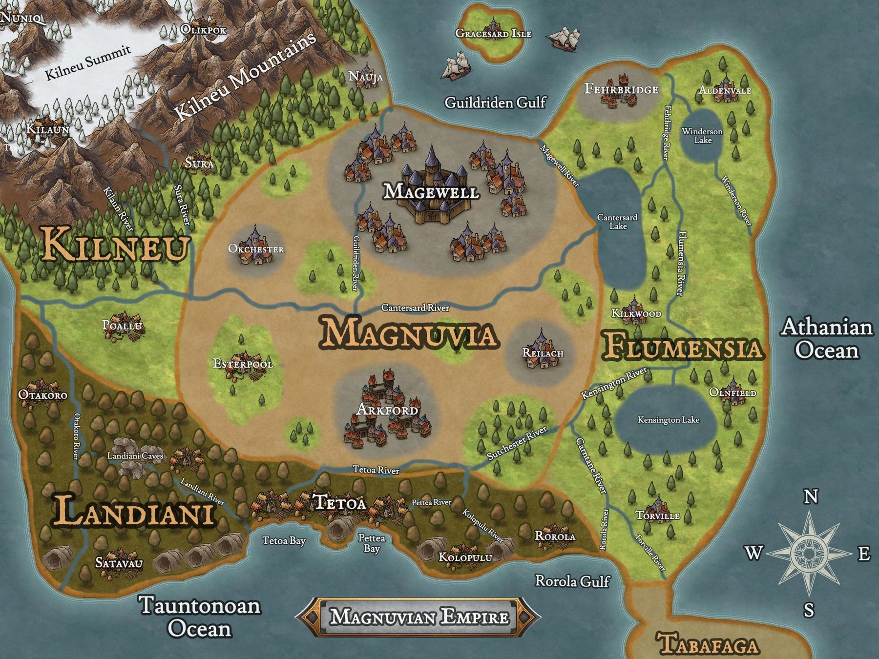 The Magnuvian Empire | Inkarnate - Create Fantasy Maps Online