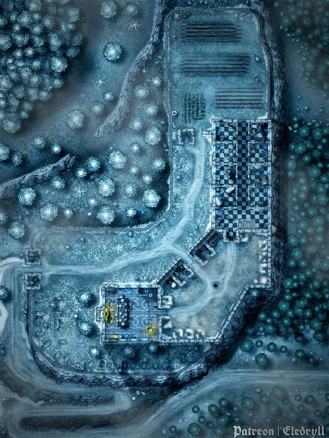 Krezk Abbey - Night | Inkarnate - Create Fantasy Maps Online