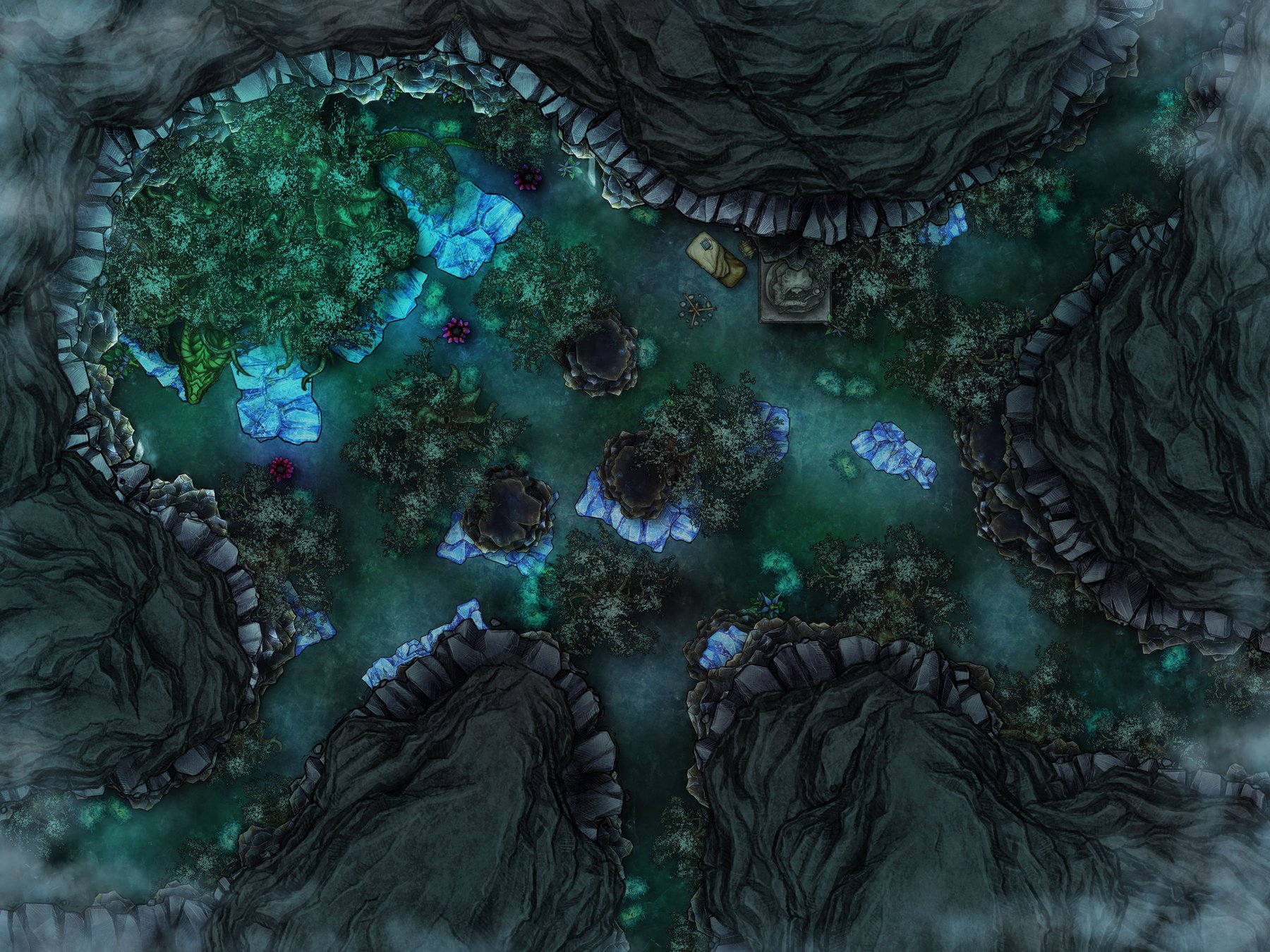 The Sleeping Drake in the Frozen Cave | Inkarnate - Create Fantasy Maps ...