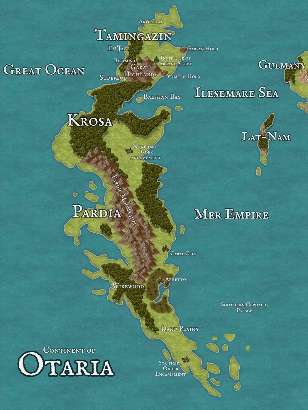 Otaria_Continent on Dominaria MTG | Inkarnate - Create Fantasy Maps Online