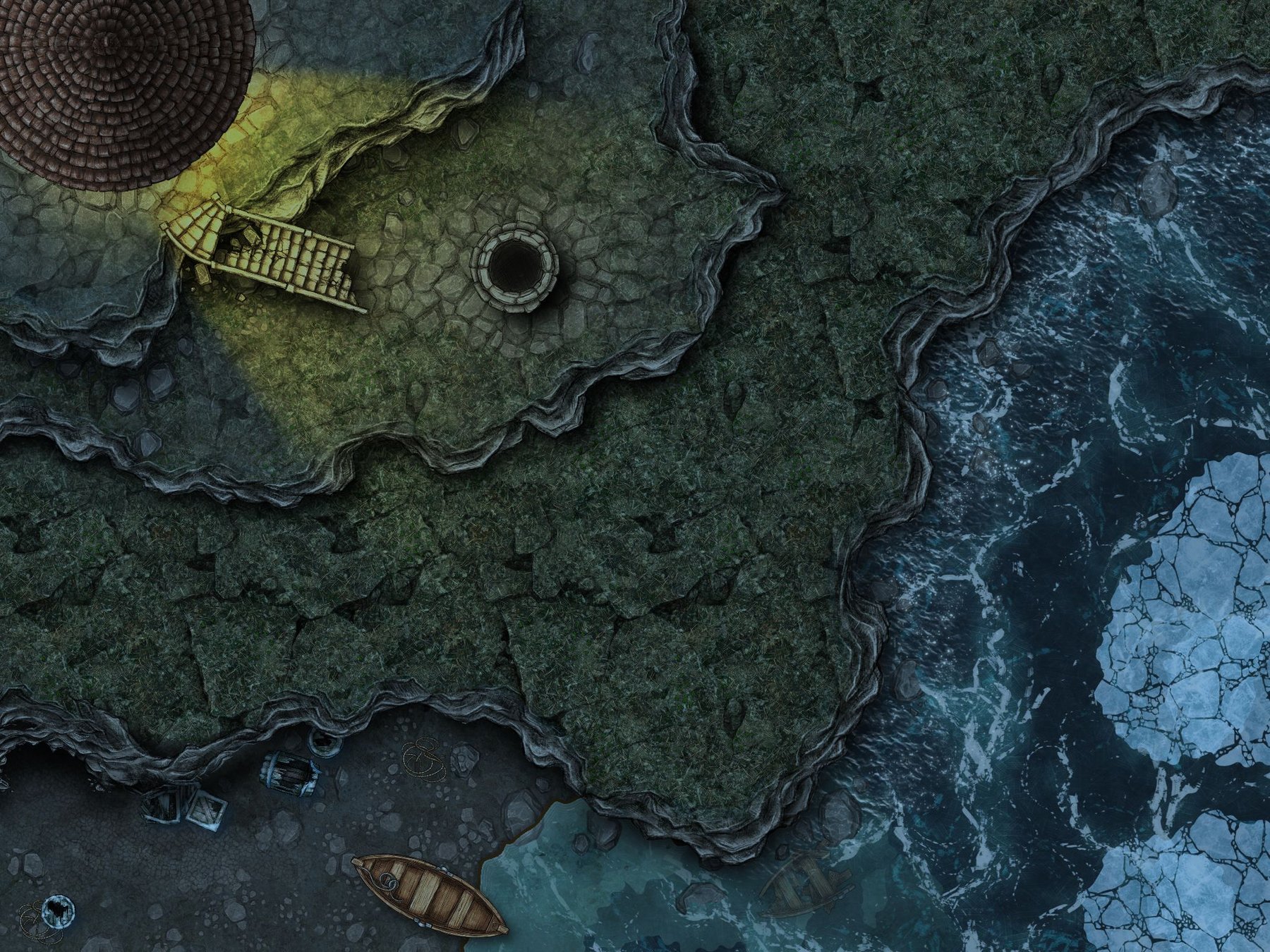 Coast Cave Exterior | Inkarnate - Create Fantasy Maps Online