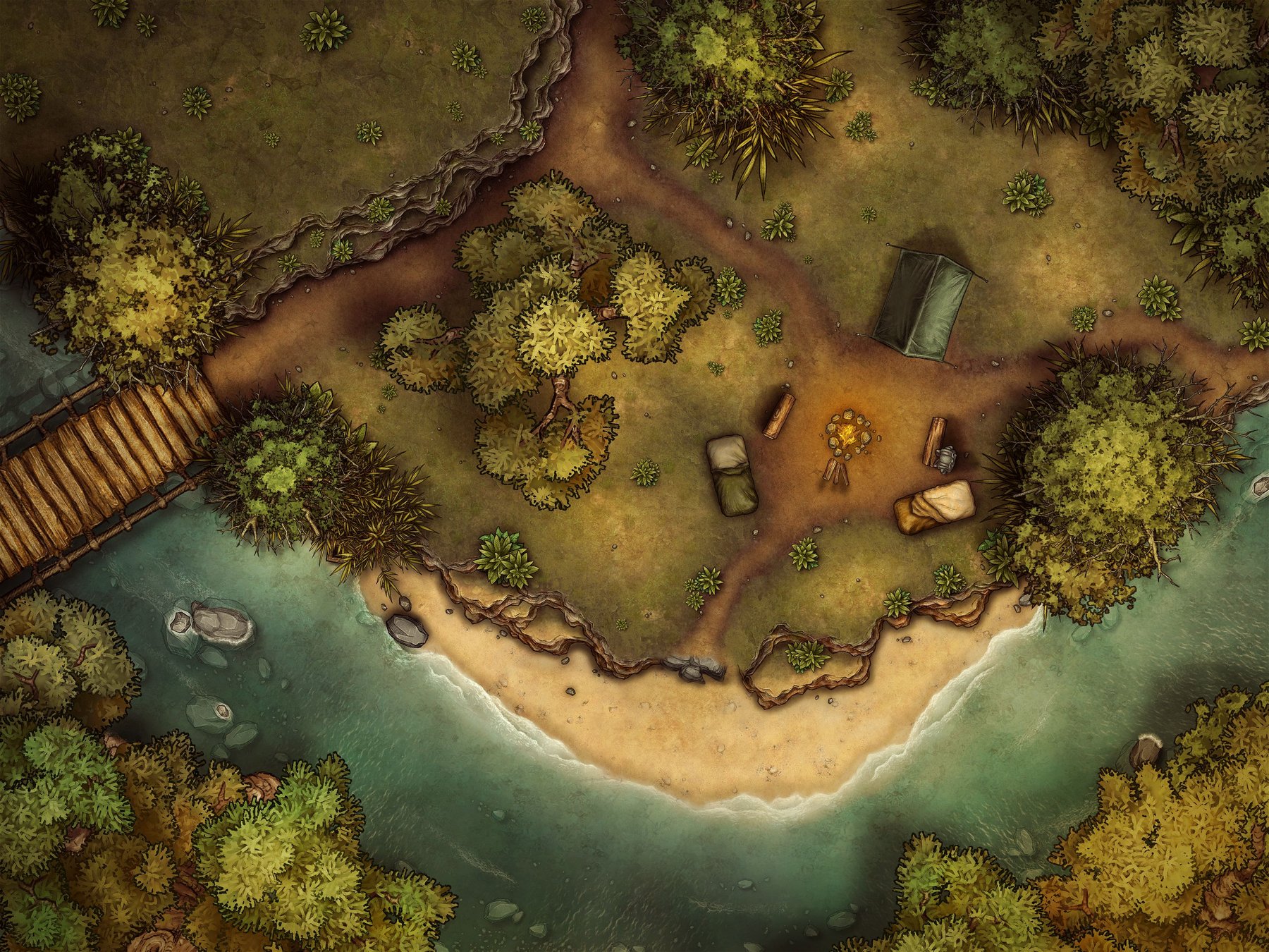 Riverside Campsite | Inkarnate - Create Fantasy Maps Online