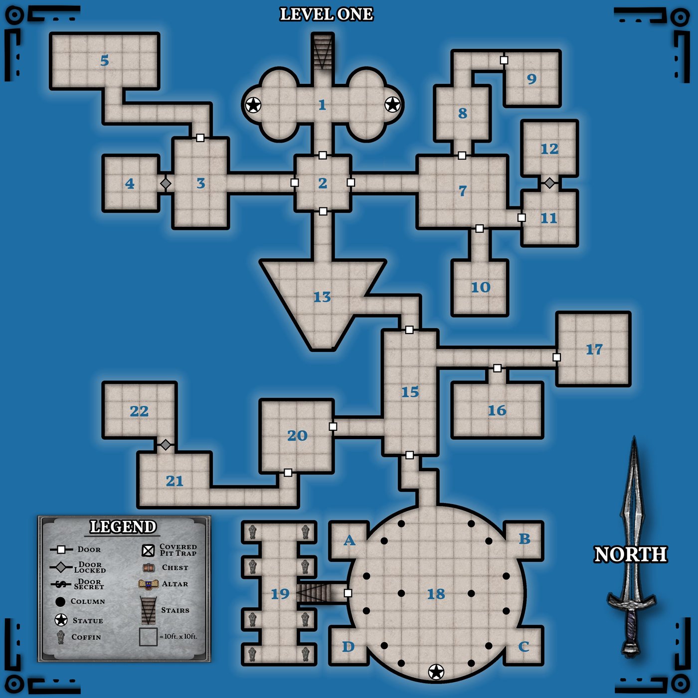 Blue Dungeon PLR | Inkarnate - Create Fantasy Maps Online