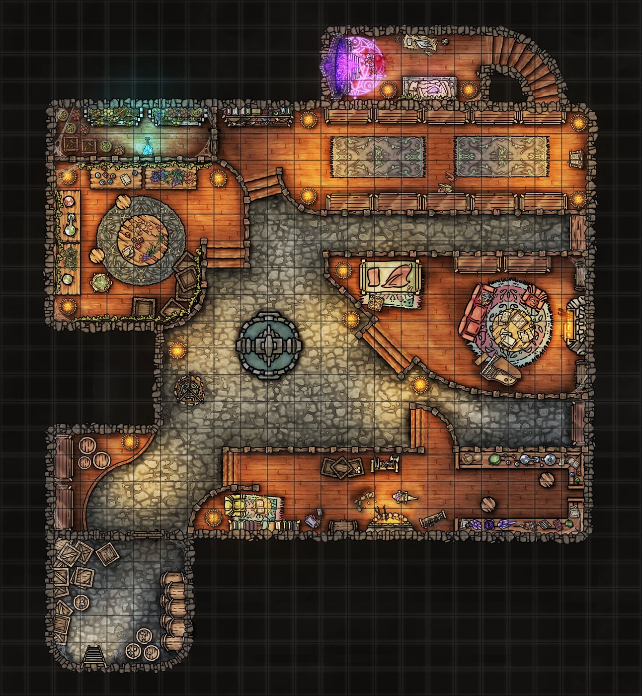 Mansion Basement | Inkarnate - Create Fantasy Maps Online
