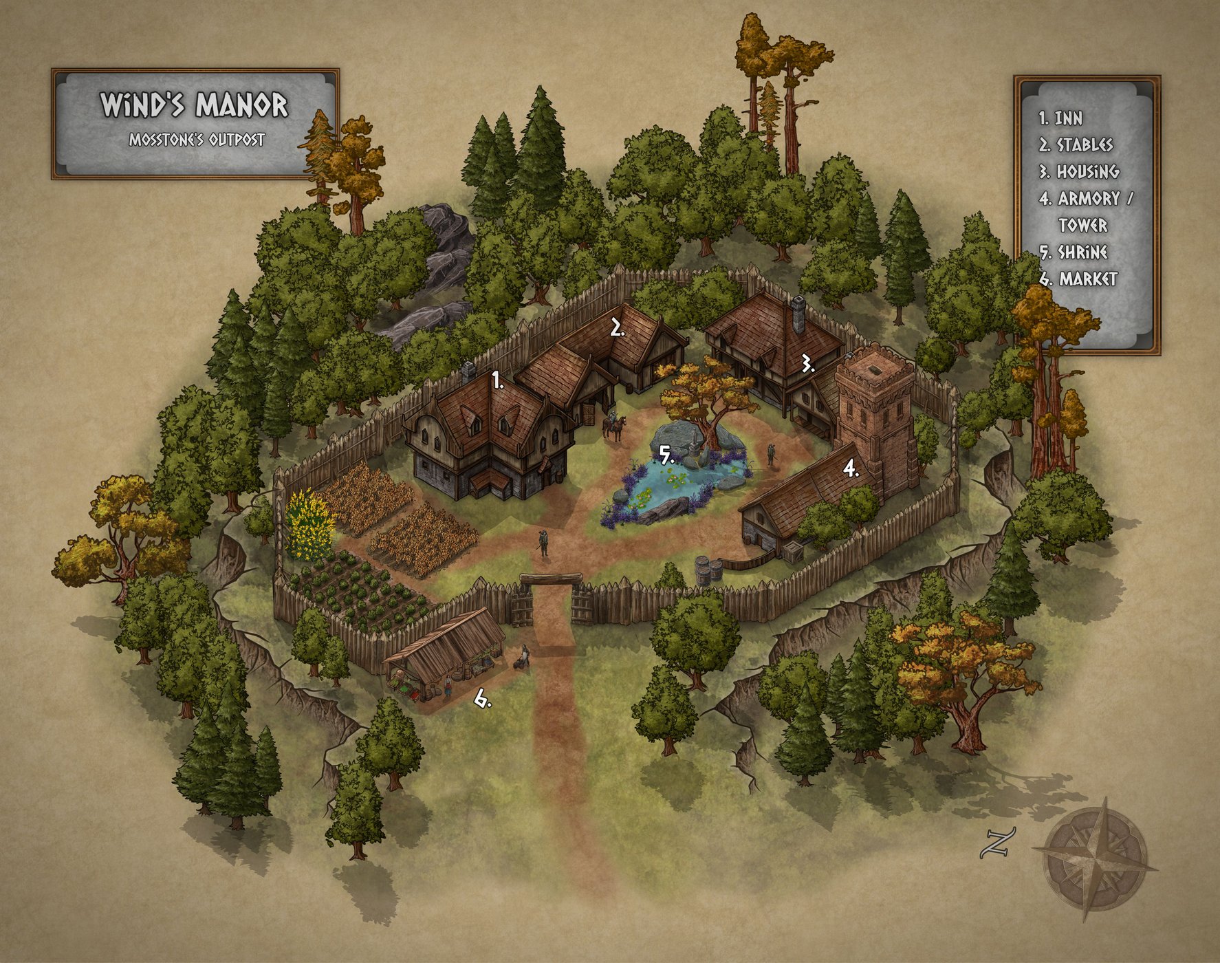 Mosstone's Outpost | Inkarnate - Create Fantasy Maps Online