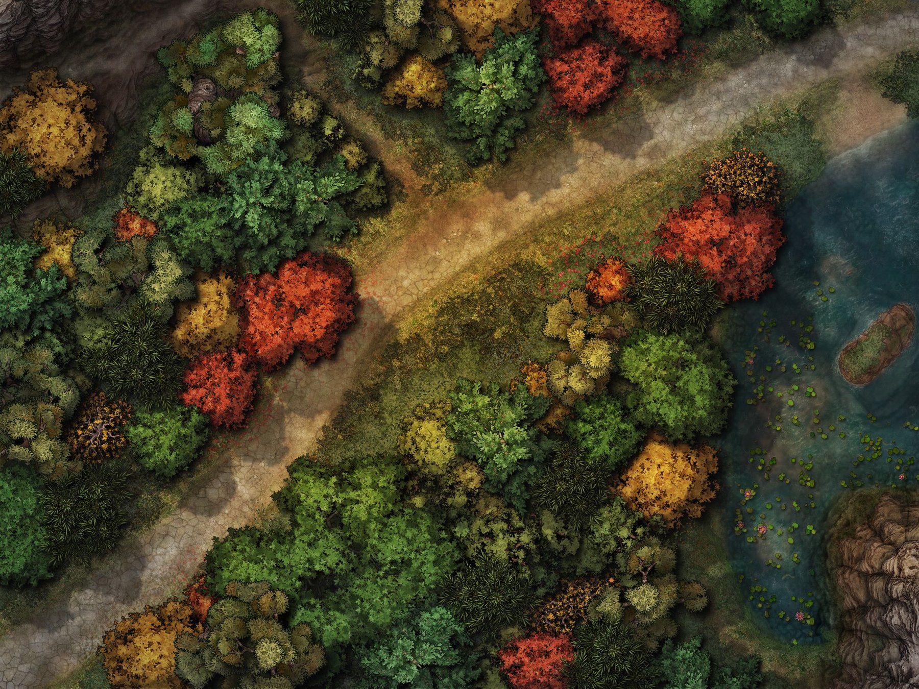 Fall Forest Trail | Inkarnate - Create Fantasy Maps Online