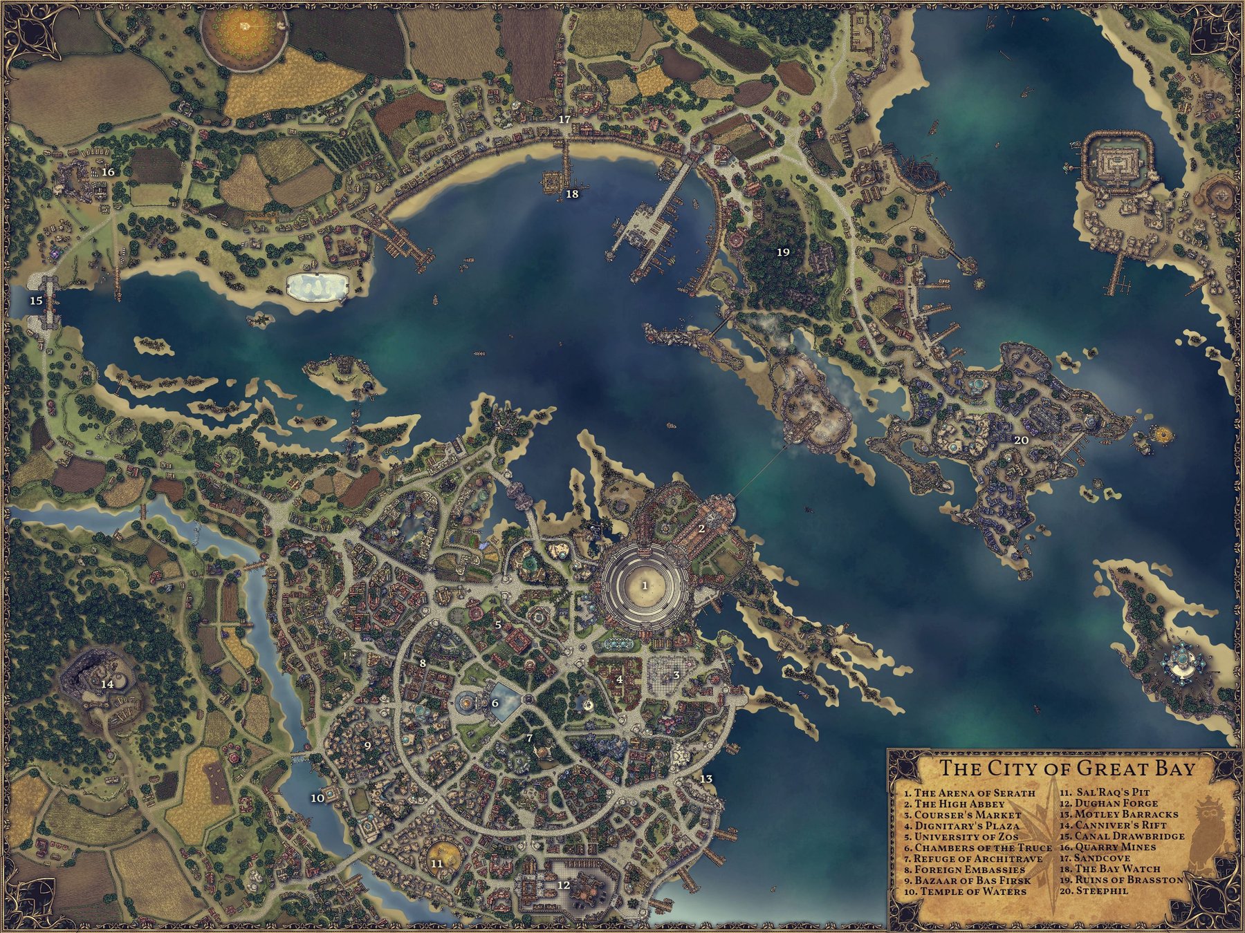 City on the Bay | Inkarnate - Create Fantasy Maps Online