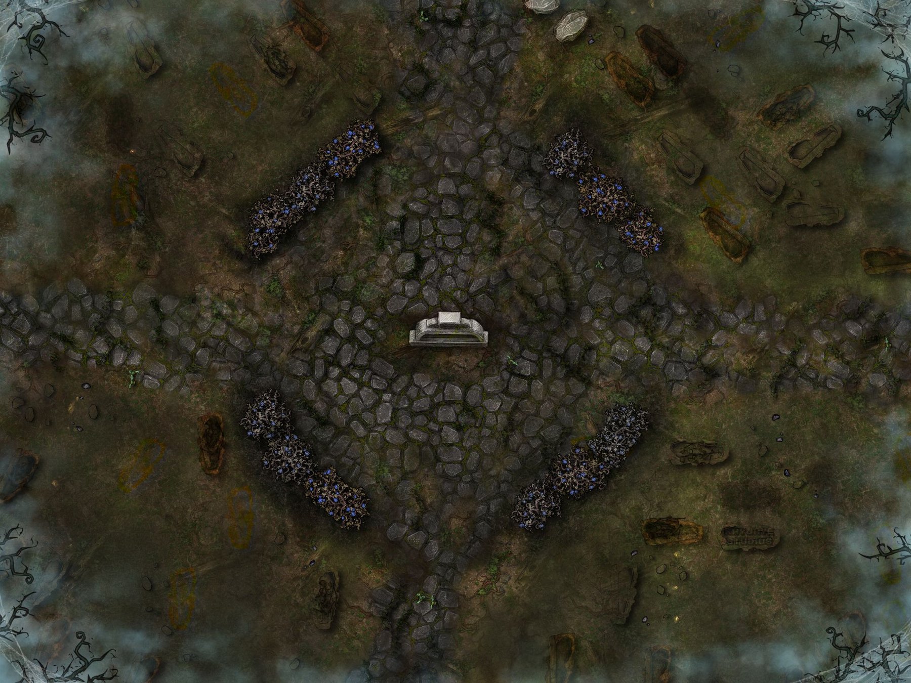 Silvercut Crossroads - Haunted | Inkarnate - Create Fantasy Maps Online