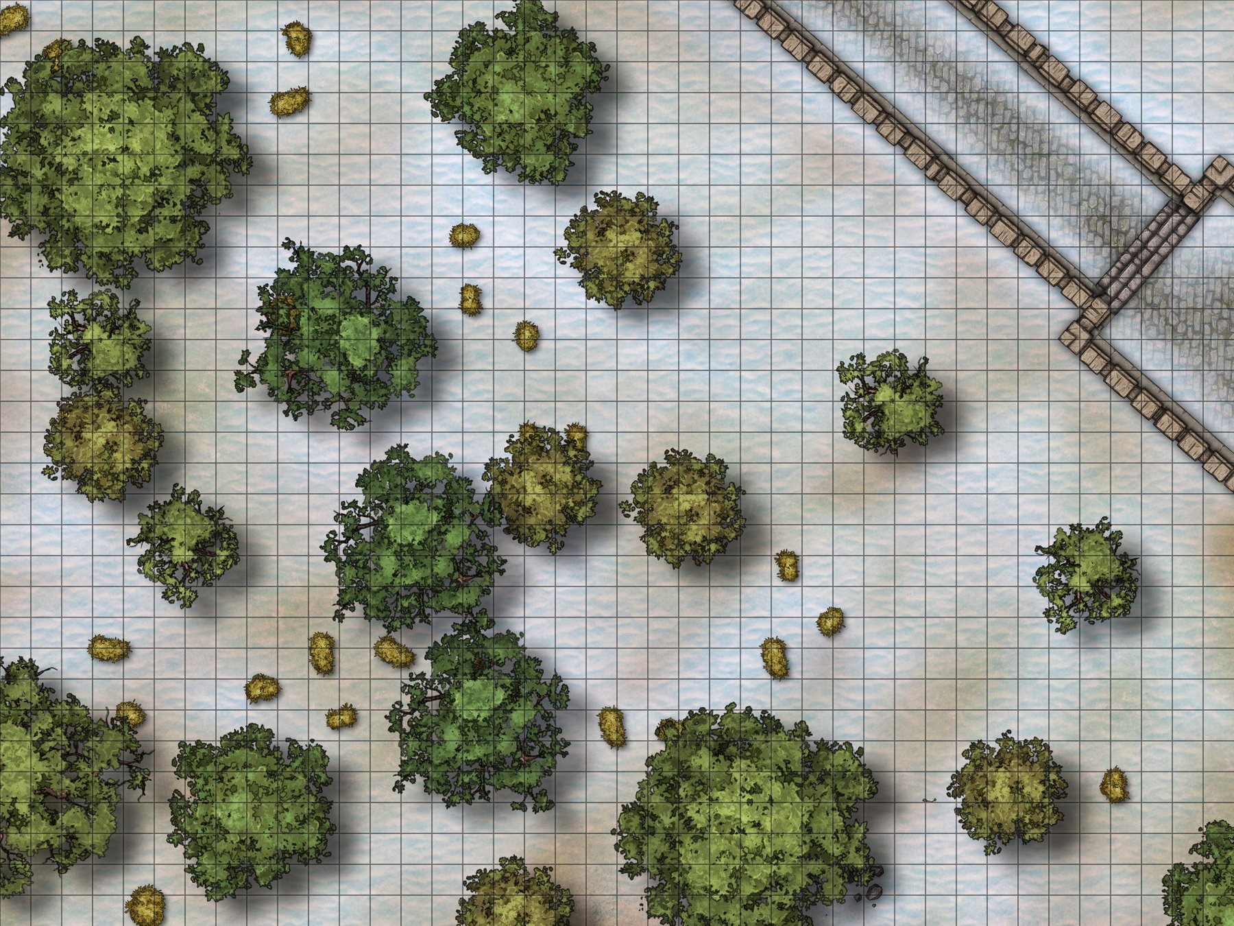 Castle Wall and Battlefield Snow Field 2 | Inkarnate - Create Fantasy ...