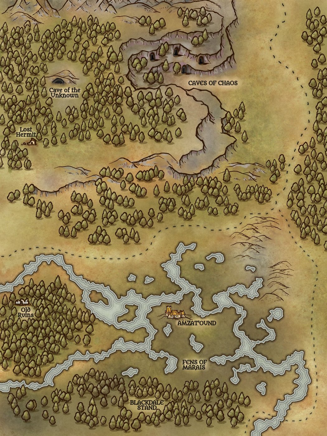 KEEP ON THE BOARDERLANDS EAST | Inkarnate - Create Fantasy Maps Online
