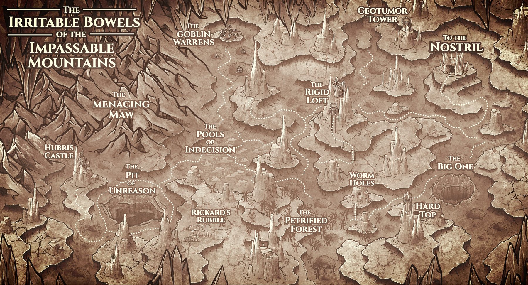 The Irritable Bowels of the Impassable Mountains | Inkarnate - Create ...