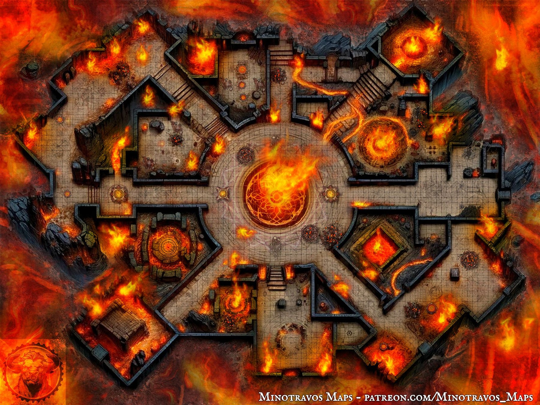 Fire Giant Lair | Inkarnate - Create Fantasy Maps Online