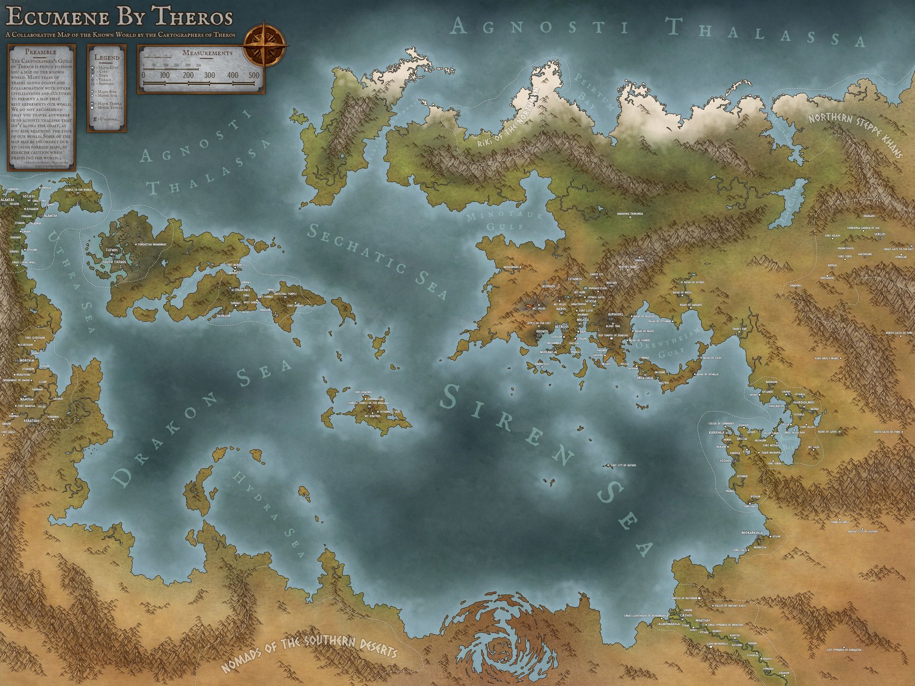 Theros Remake (4k) | Inkarnate - Create Fantasy Maps Online