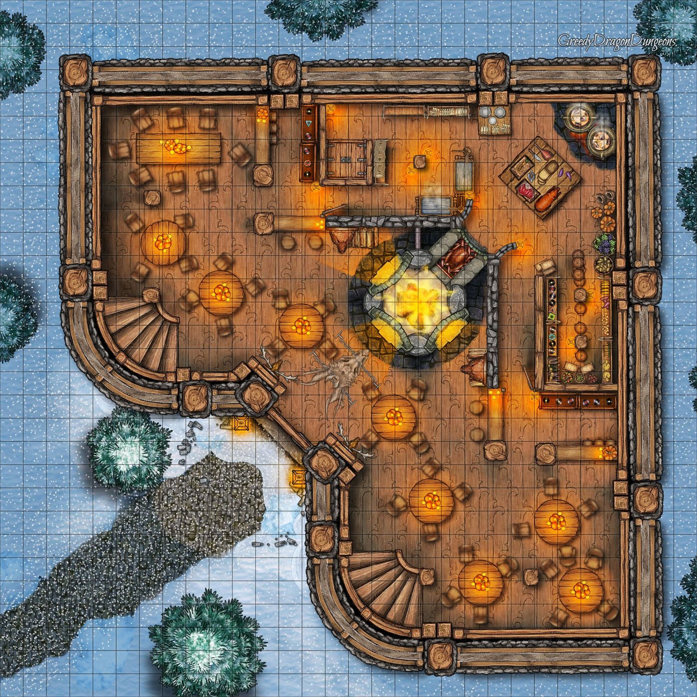 The Greedy Dragon Tavern | Inkarnate - Create Fantasy Maps Online