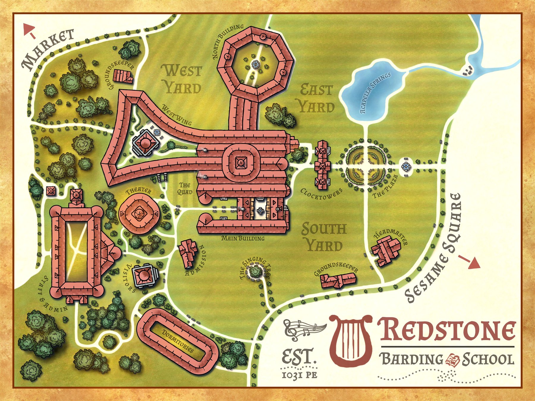 Redstone Barding School | Inkarnate - Create Fantasy Maps Online