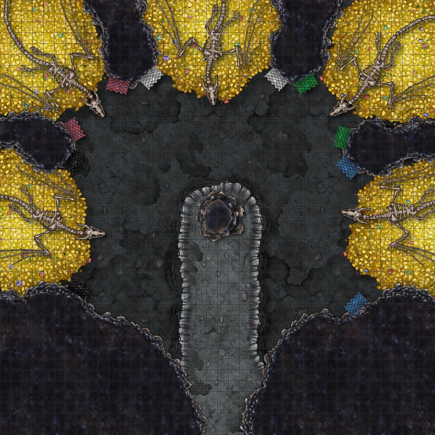 Day 10: Tomb of the Dragon (40x40) | Inkarnate - Create Fantasy Maps Online