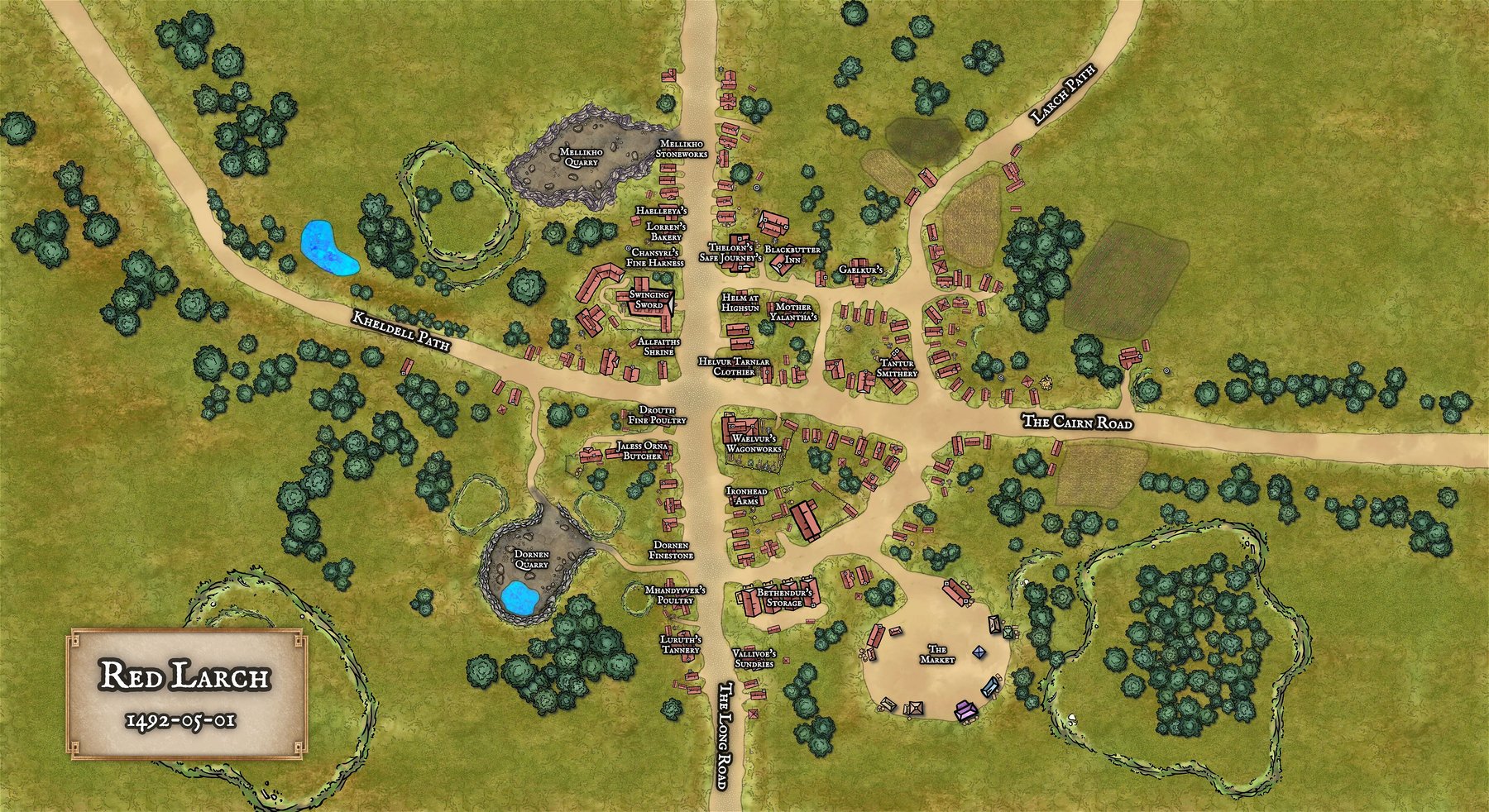 Red Larch (Town) | Inkarnate - Create Fantasy Maps Online