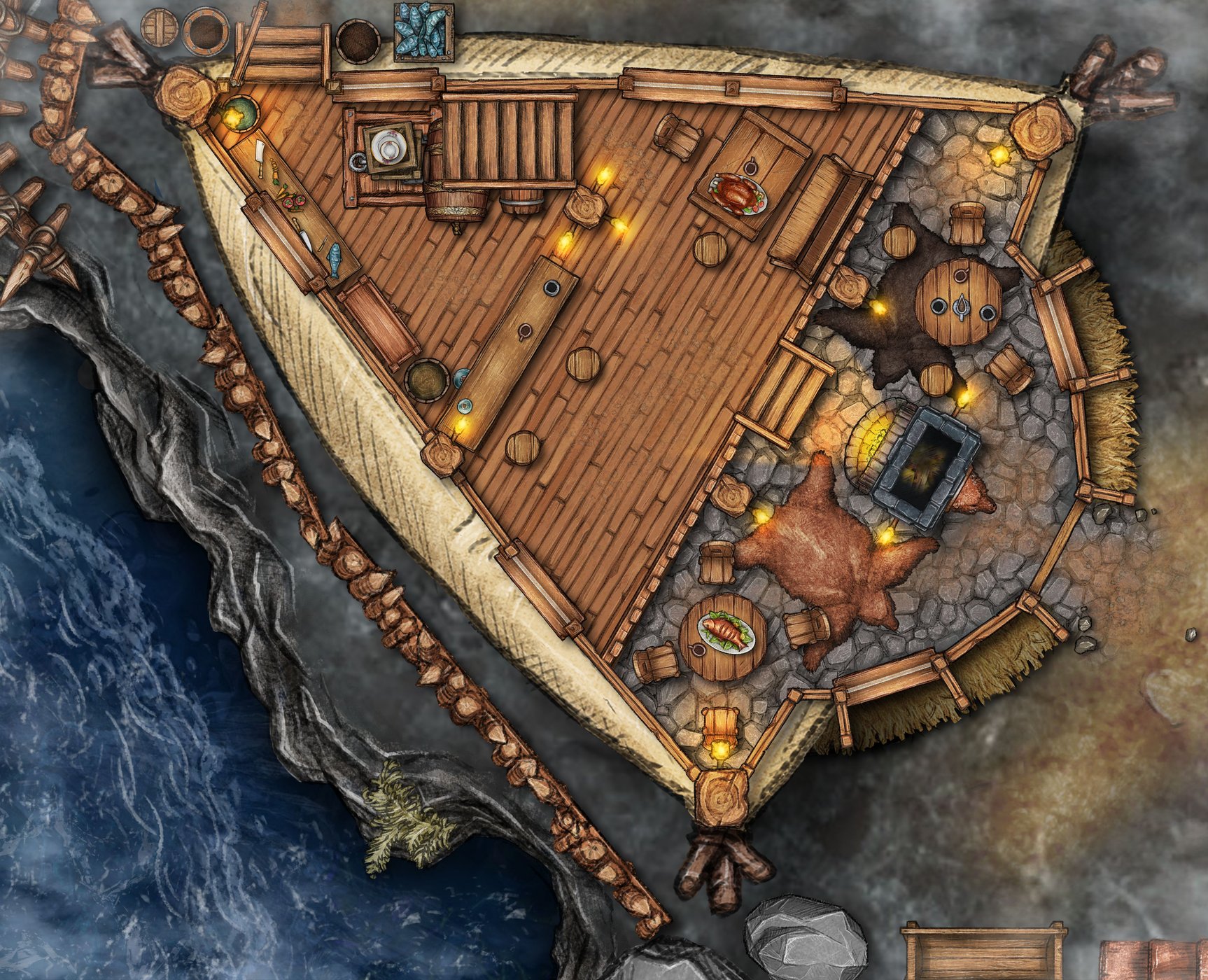 Tavern of the Lost Paths (ground floor) | Inkarnate - Create Fantasy ...