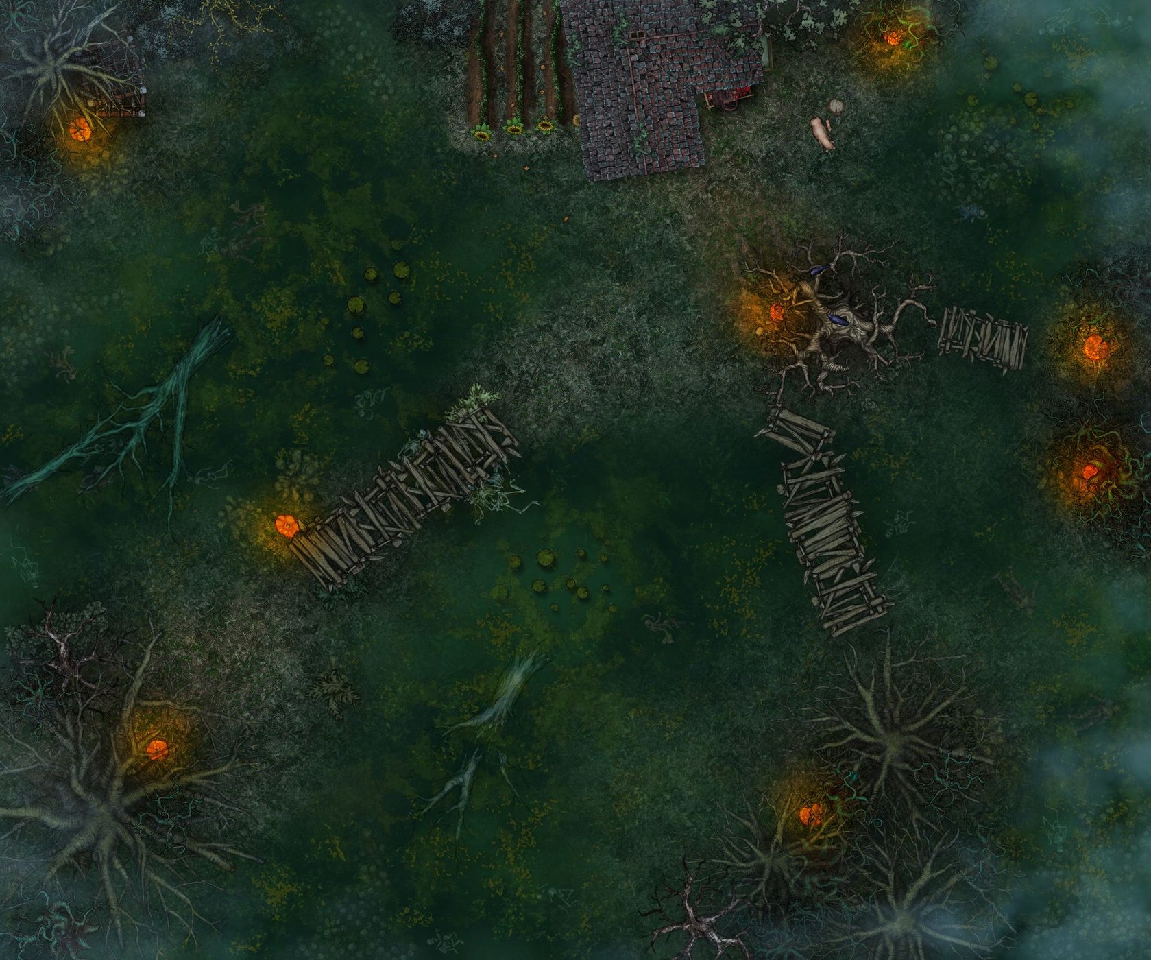 Witch hut in a swamp - Halloween themed | Inkarnate - Create Fantasy ...