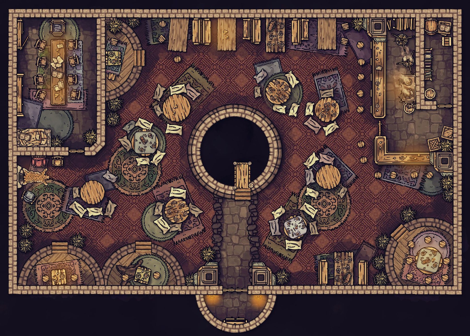 Yawning Portal Tavern Map – The Yawning Portal [battlemap][art] : r ...
