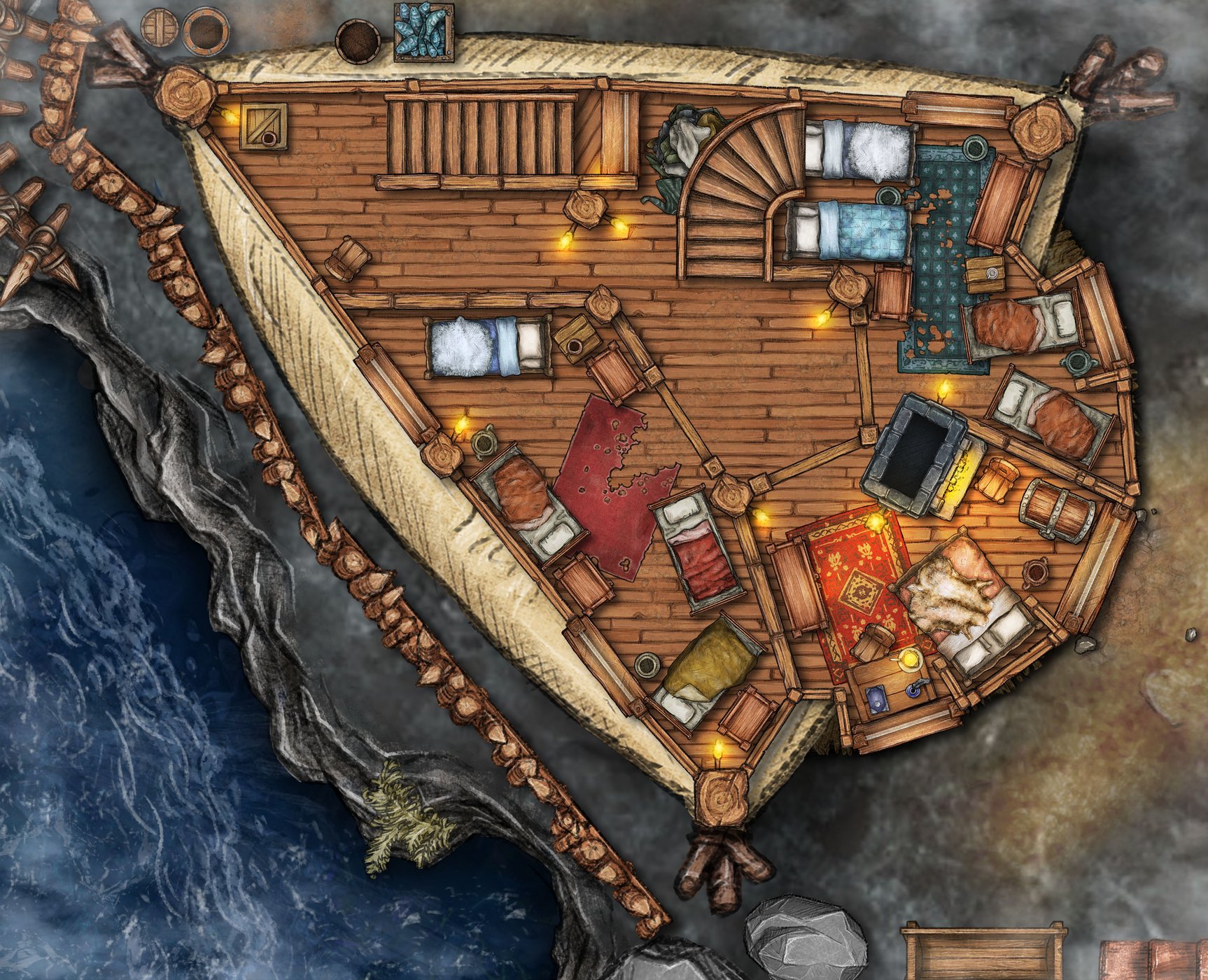 Tavern of the Lost Paths (1st floor) | Inkarnate - Create Fantasy Maps ...