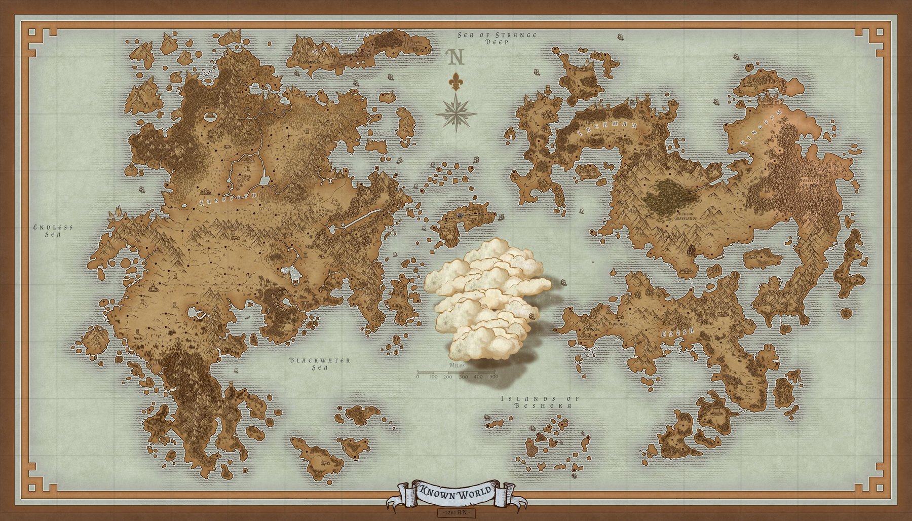 Map of the Known World (Fantasy Parchment) | Inkarnate - Create Fantasy ...