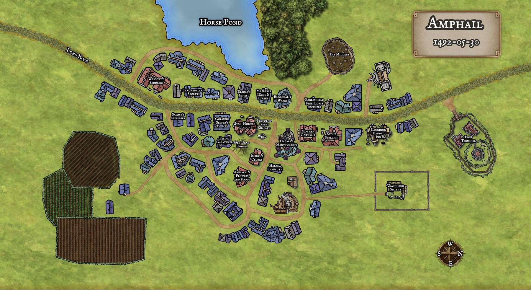 Amphail (Town) (upgraded) | Inkarnate - Create Fantasy Maps Online