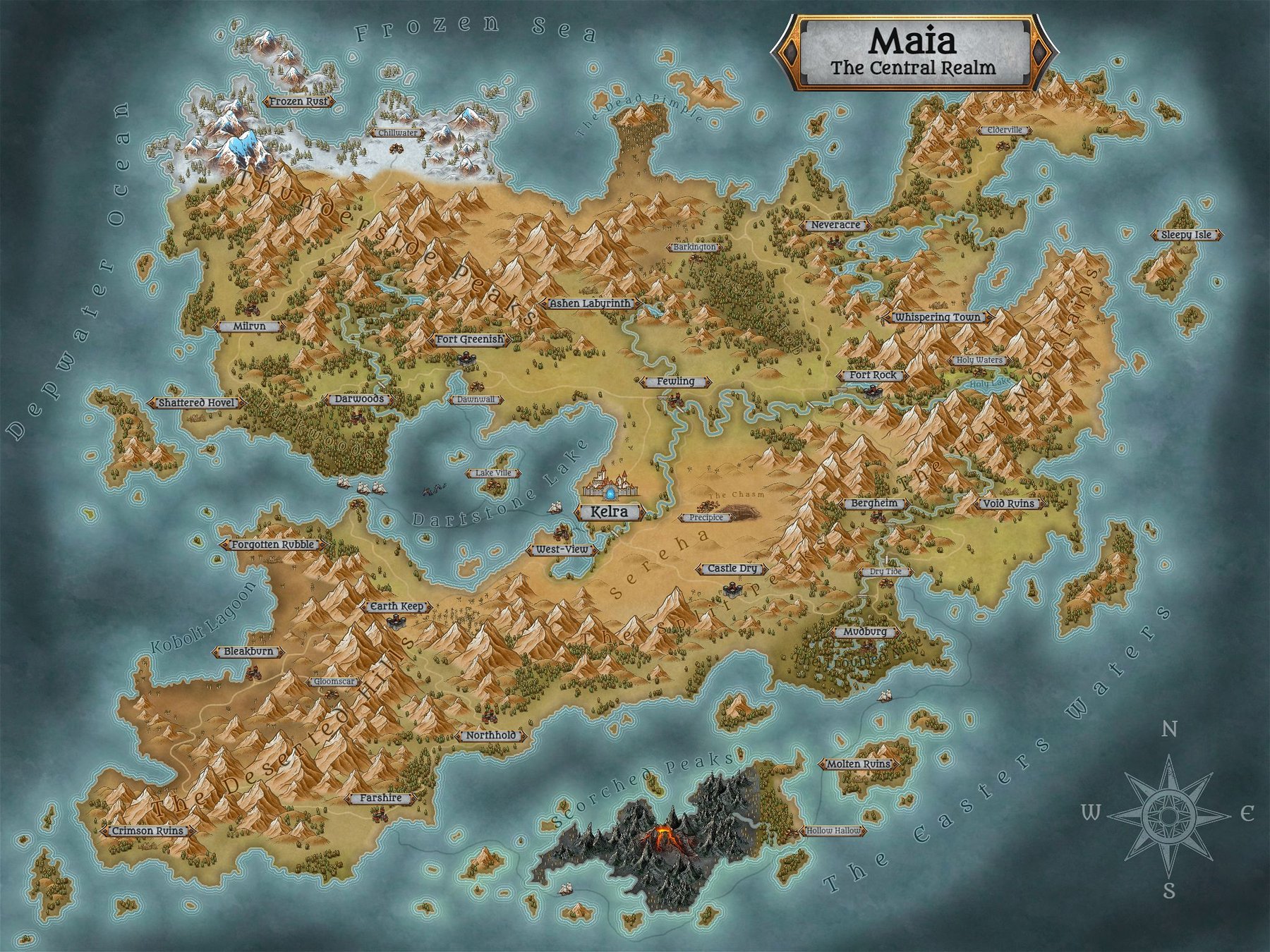 Maia the central realm | Inkarnate - Create Fantasy Maps Online