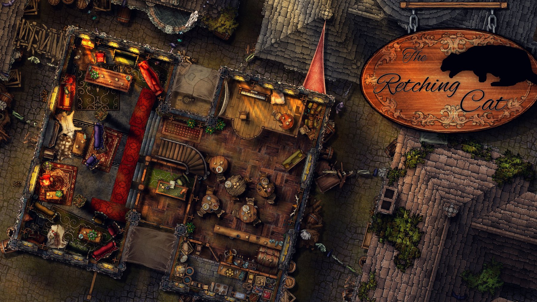 Retching cat ground floor | Inkarnate - Create Fantasy Maps Online