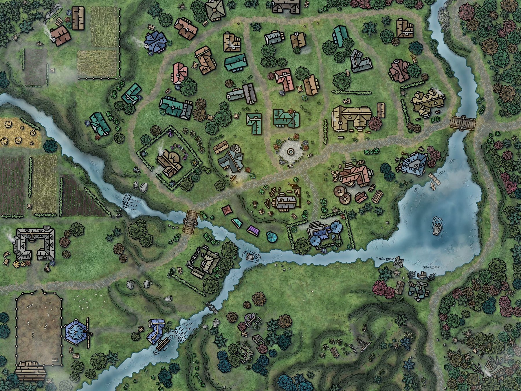 Small Village | Inkarnate - Create Fantasy Maps Online