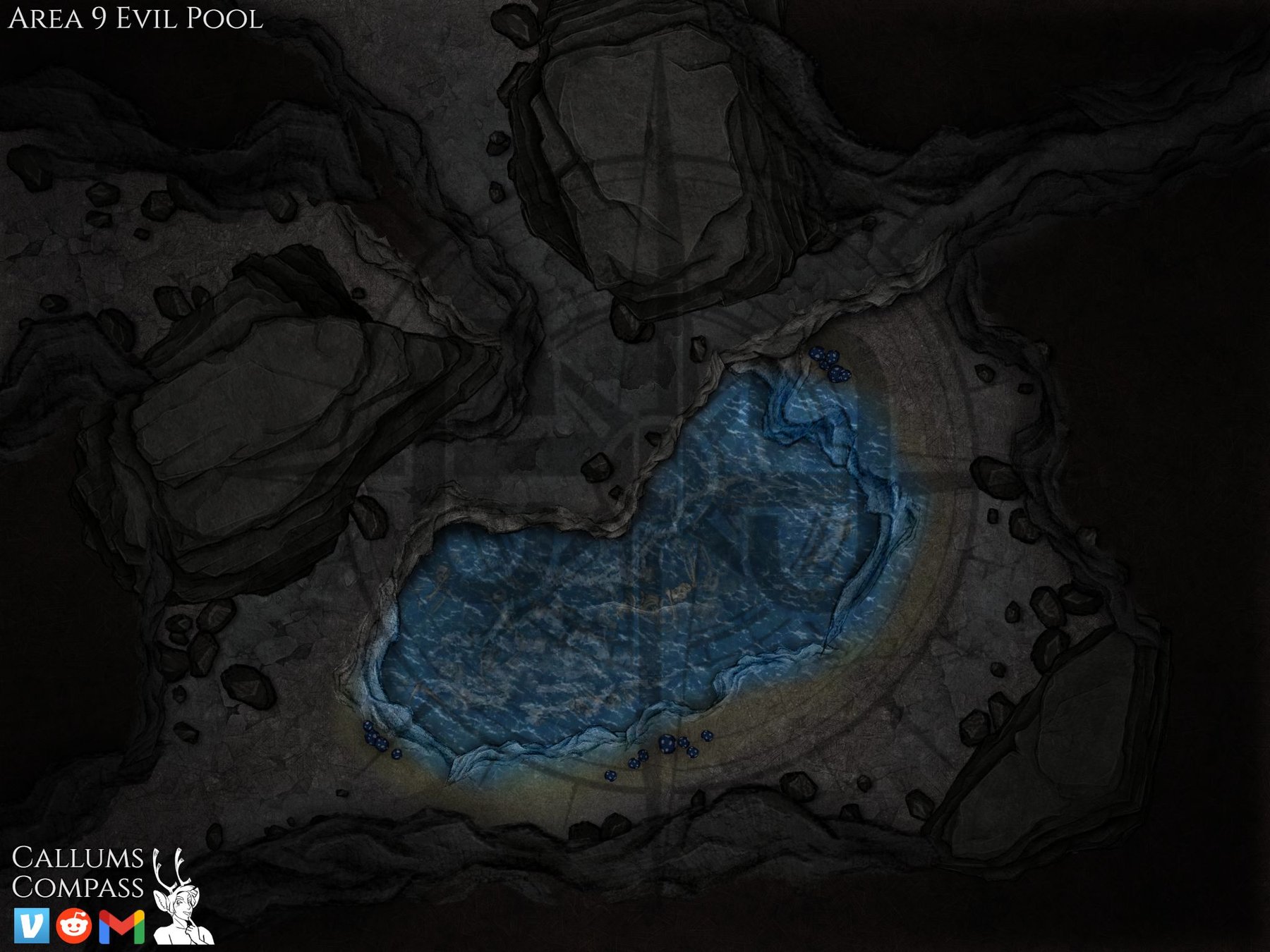 Whorlstone tunnels Area 9 Fountain of Evil | Inkarnate - Create Fantasy Maps Online