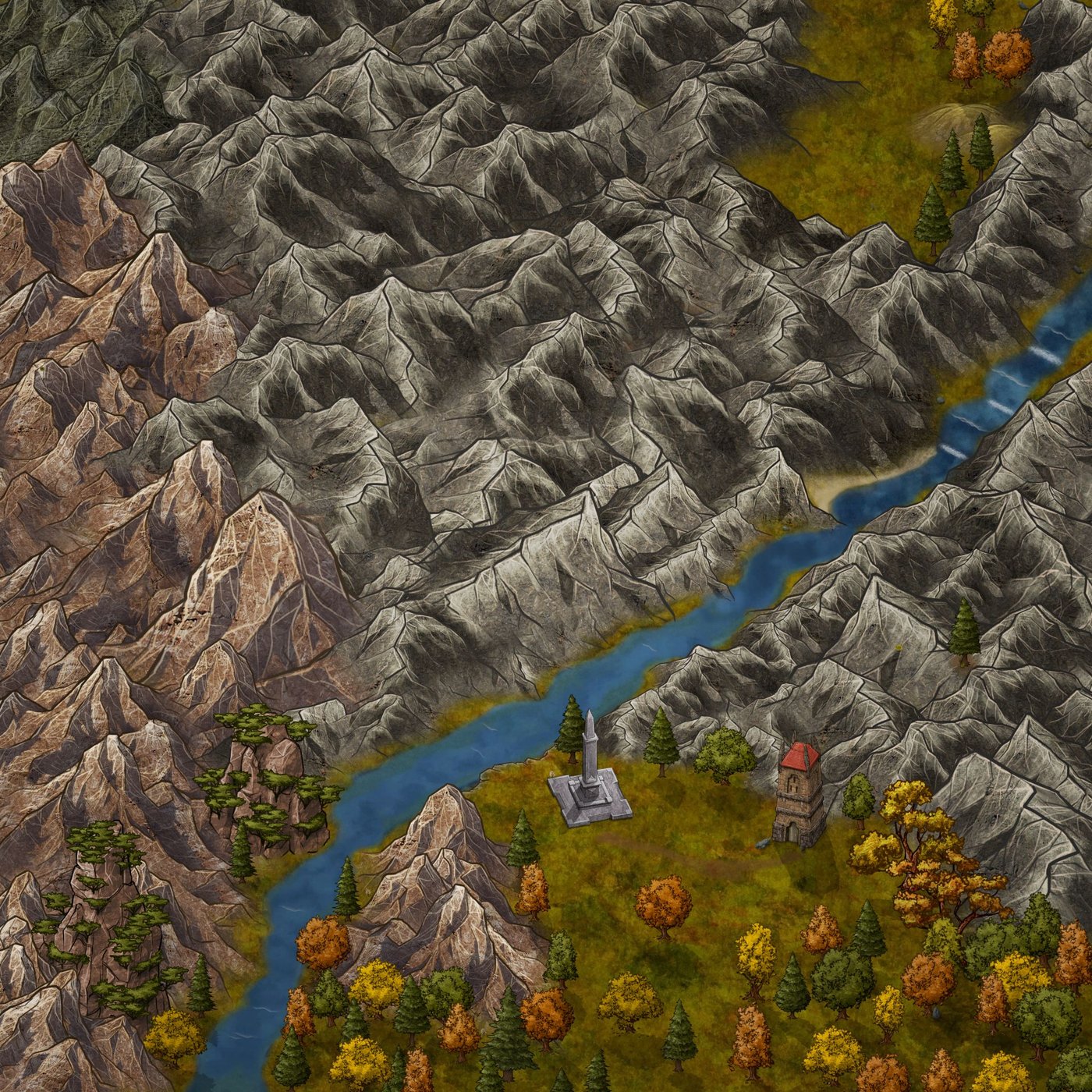 Secret Monastery Valley (isometric battle map) (with illusion) v1 ...