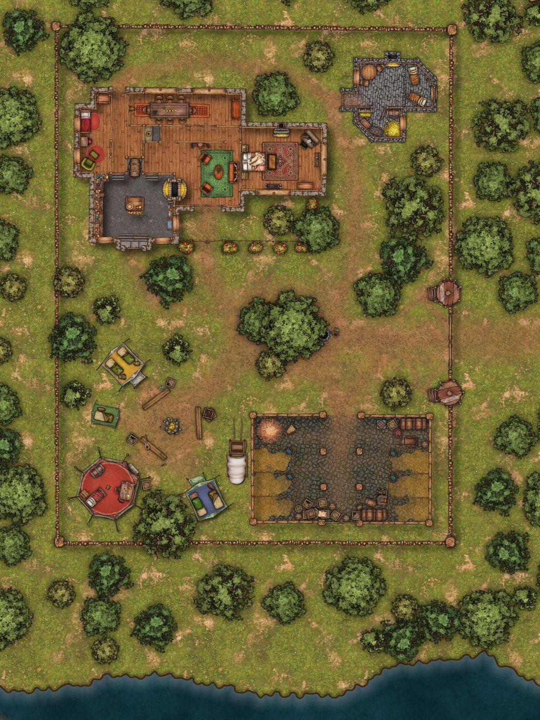 Farmstead Turned Bandit Camp | Inkarnate - Create Fantasy Maps Online
