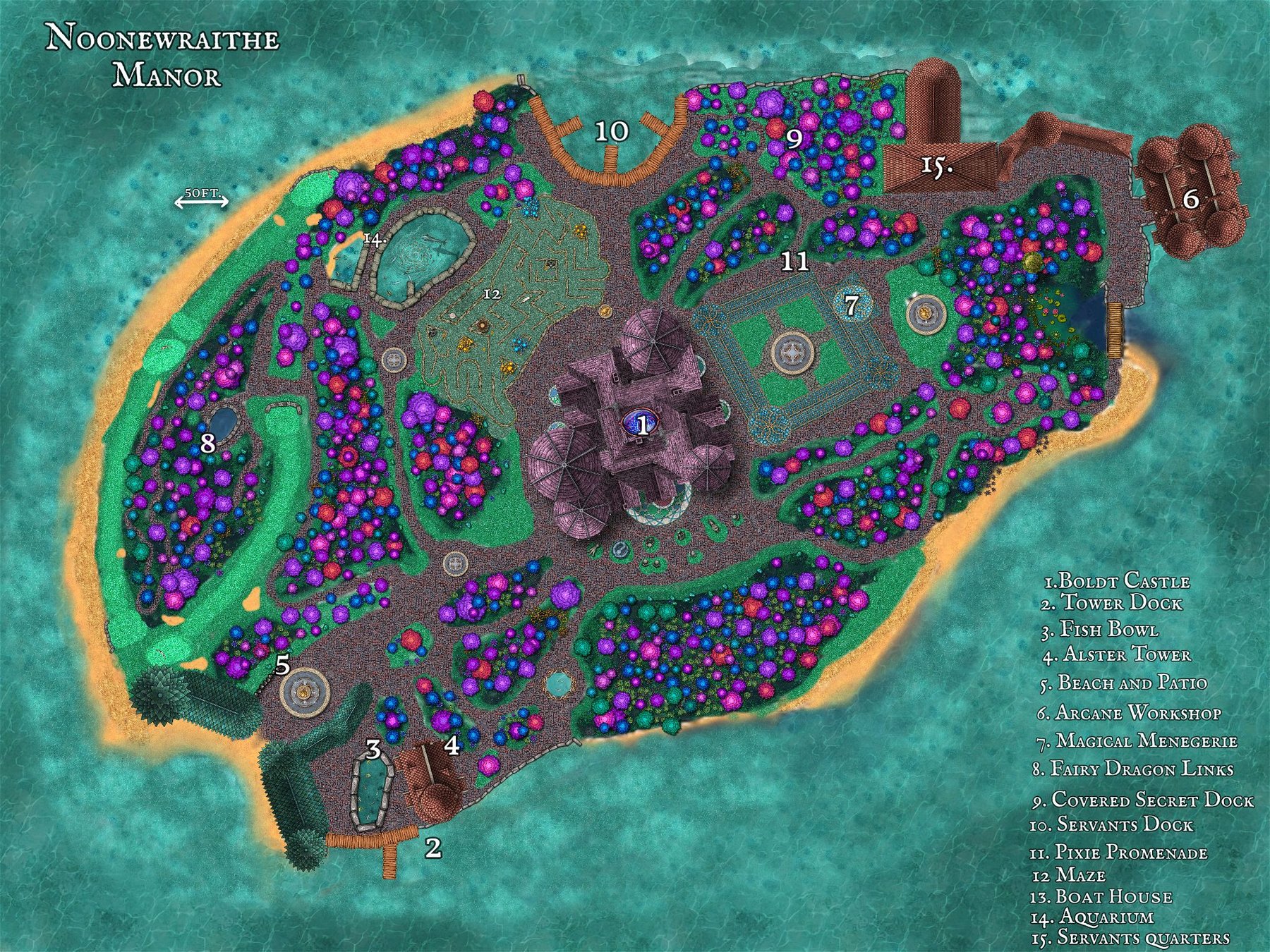 Boldt Castle Gridded Full Legend (copy) | Inkarnate - Create Fantasy ...