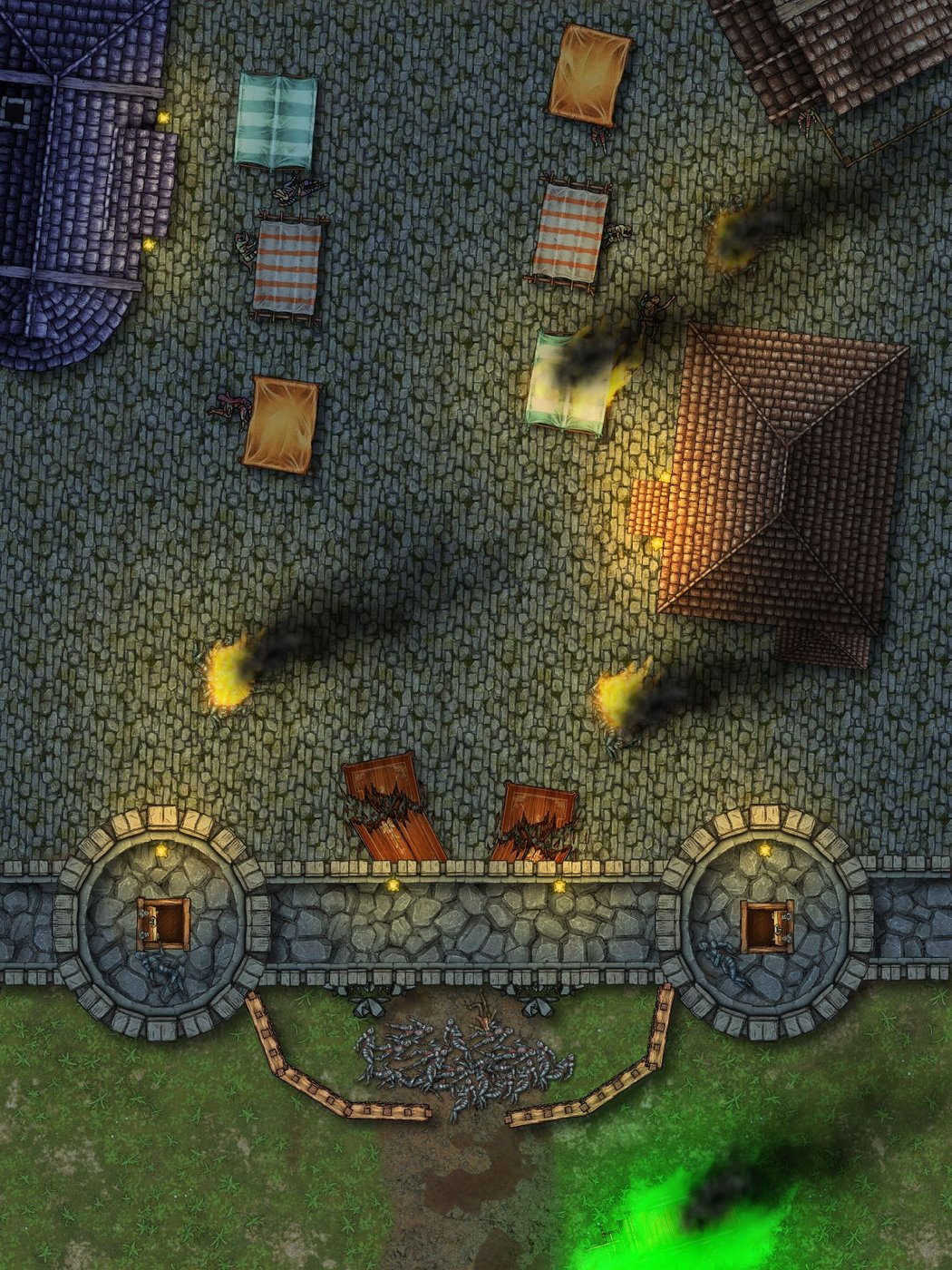Front Courtyard Siege | Inkarnate - Create Fantasy Maps Online