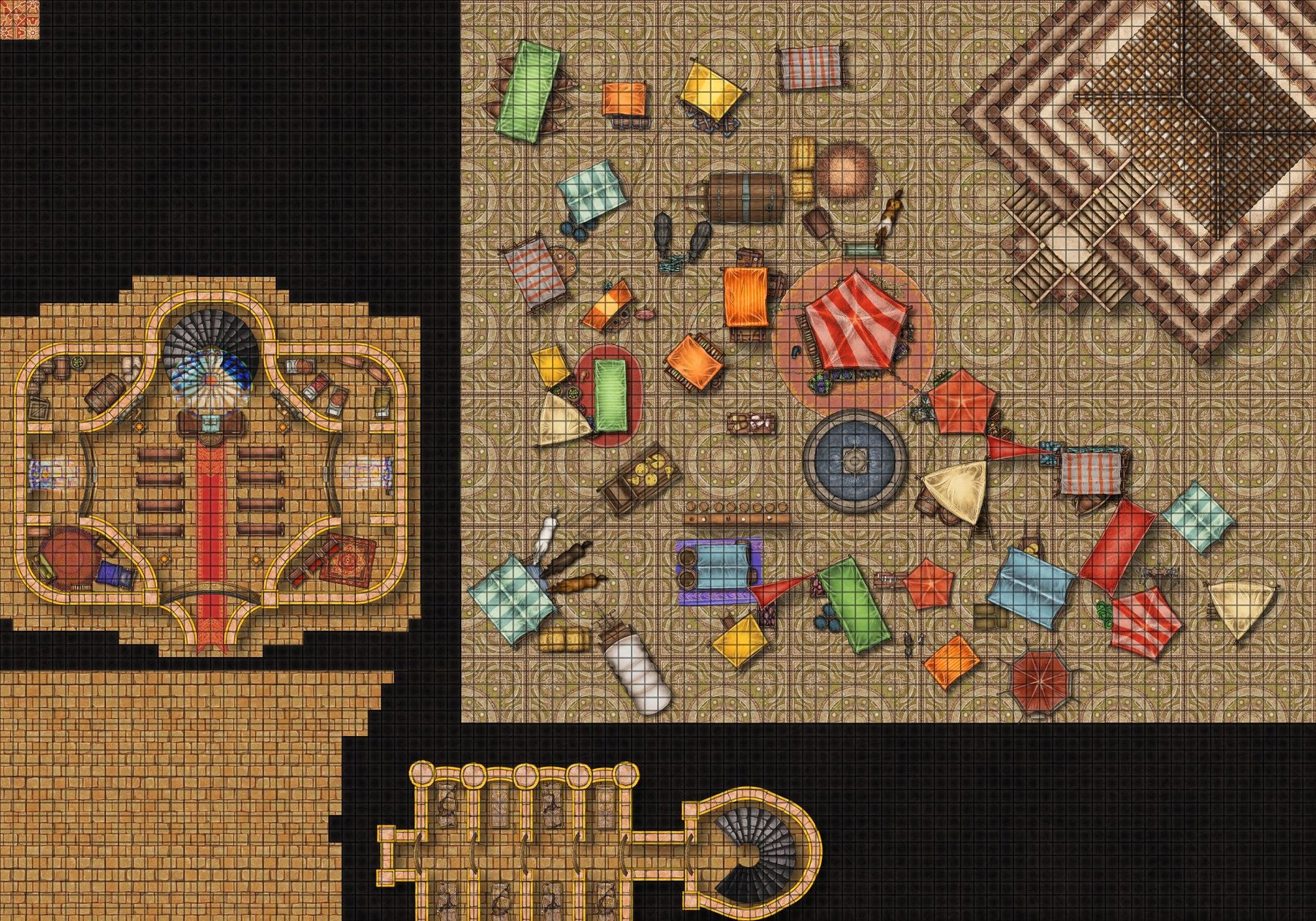 Desert market temple | Inkarnate - Create Fantasy Maps Online