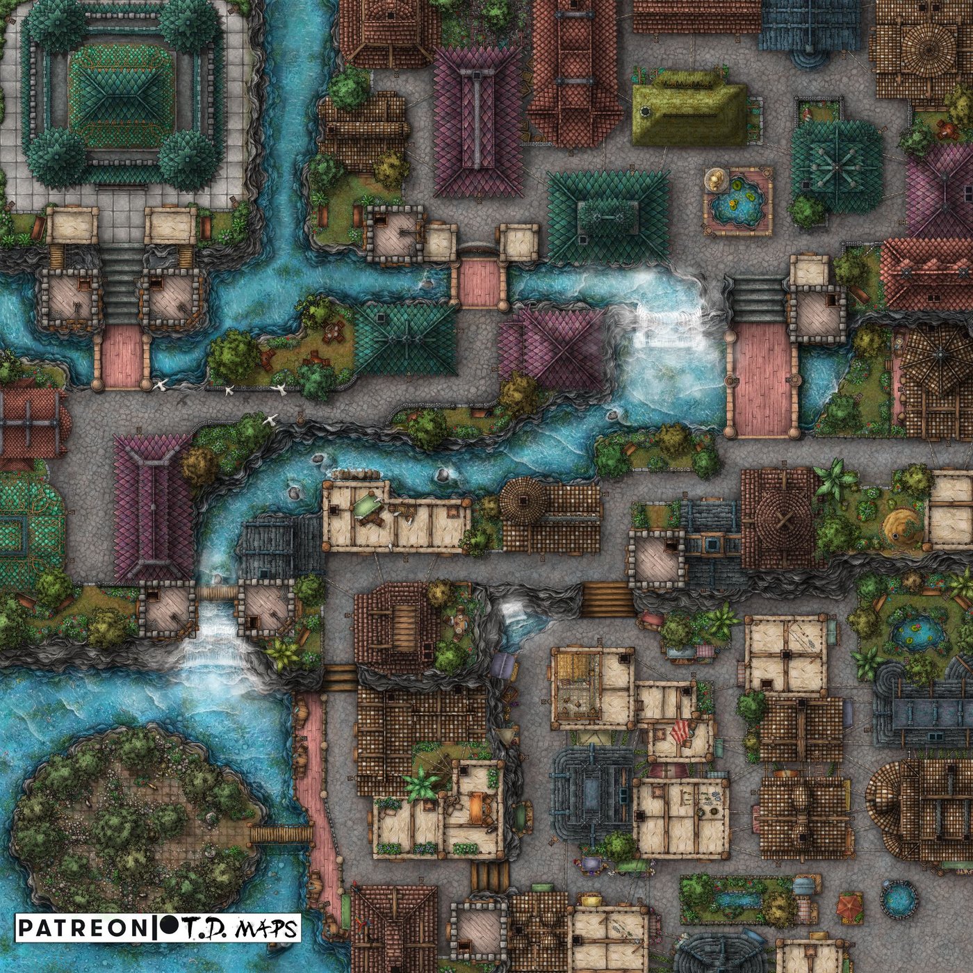 60x60 City Maze Promo | Inkarnate - Create Fantasy Maps Online