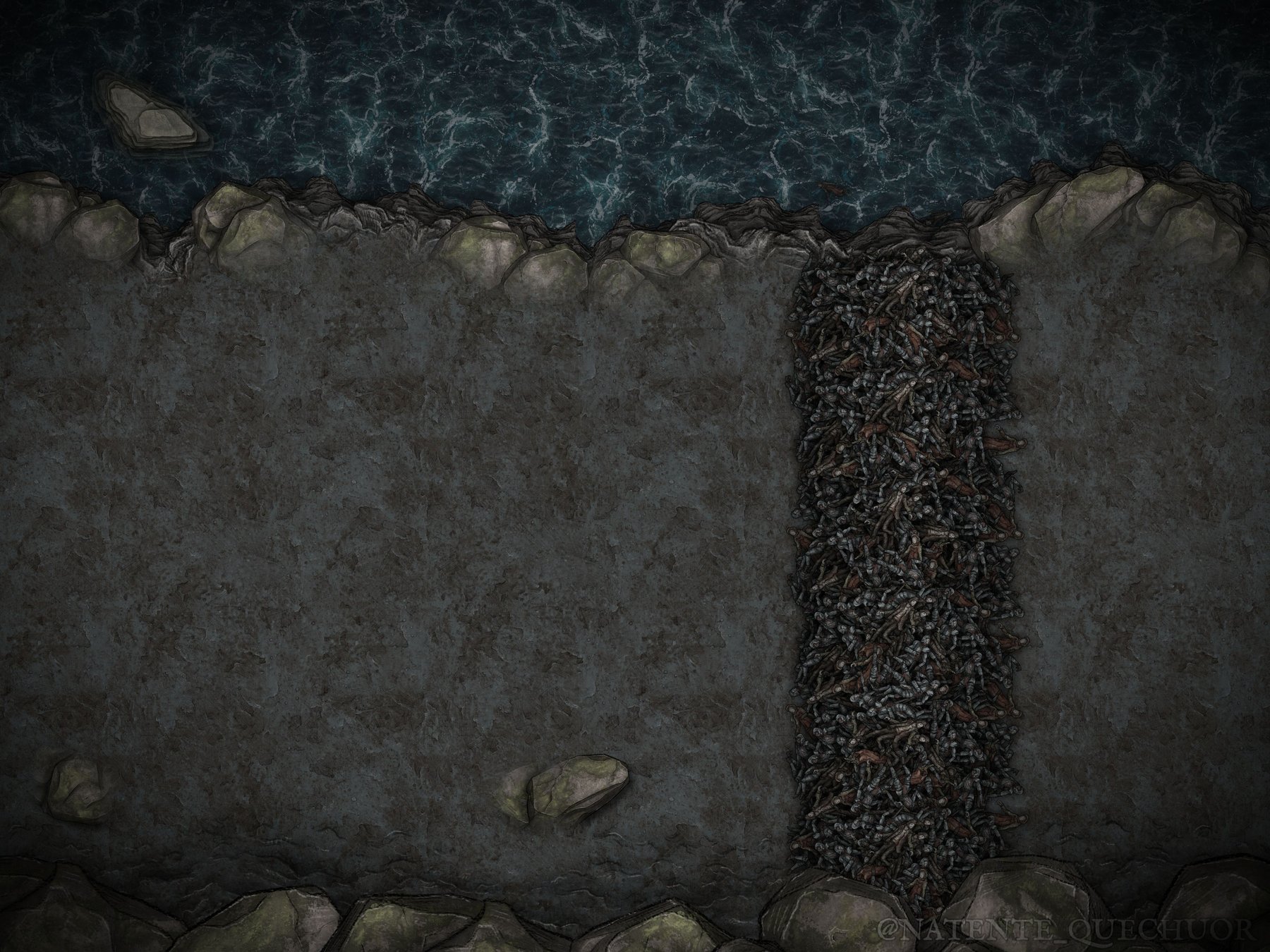 Great Wall of corpses from 300 | Inkarnate - Create Fantasy Maps Online