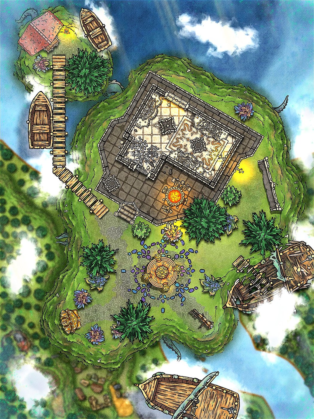 Temple Contest: Floating Temple of Bracaeleian | Inkarnate - Create ...