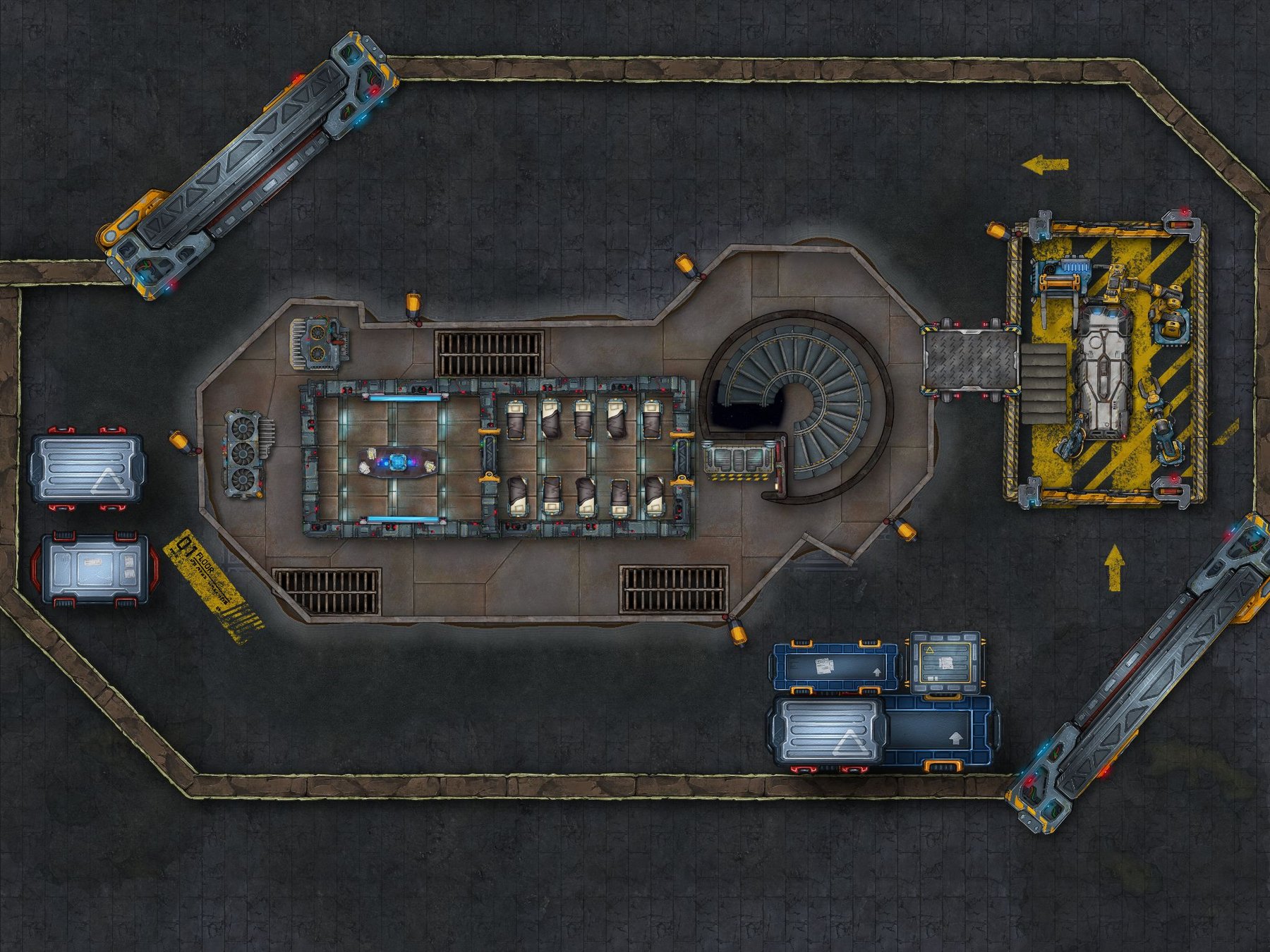 the facility second floor | Inkarnate - Create Fantasy Maps Online