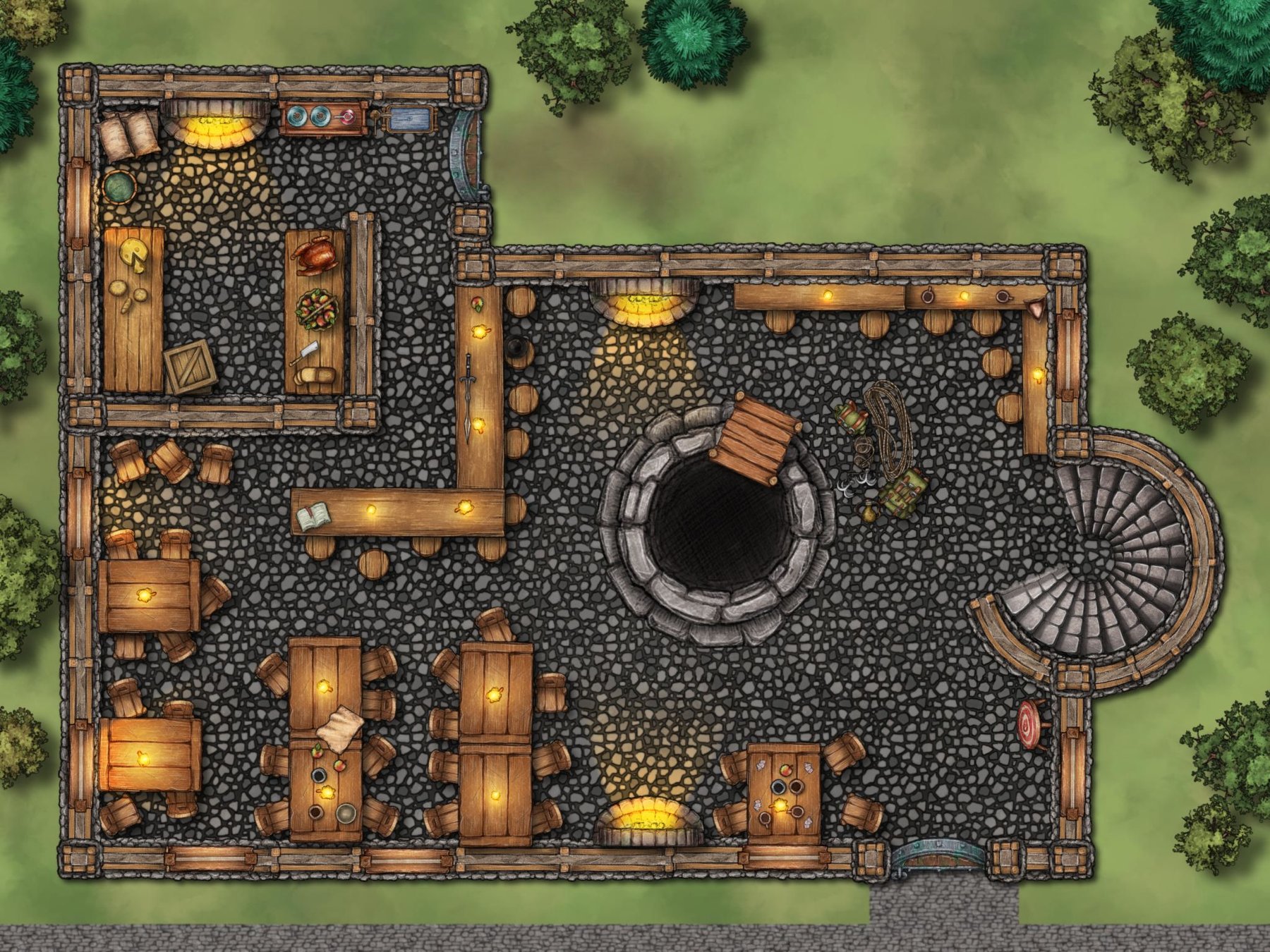 Multi-Story Tavern | Inkarnate - Create Fantasy Maps Online