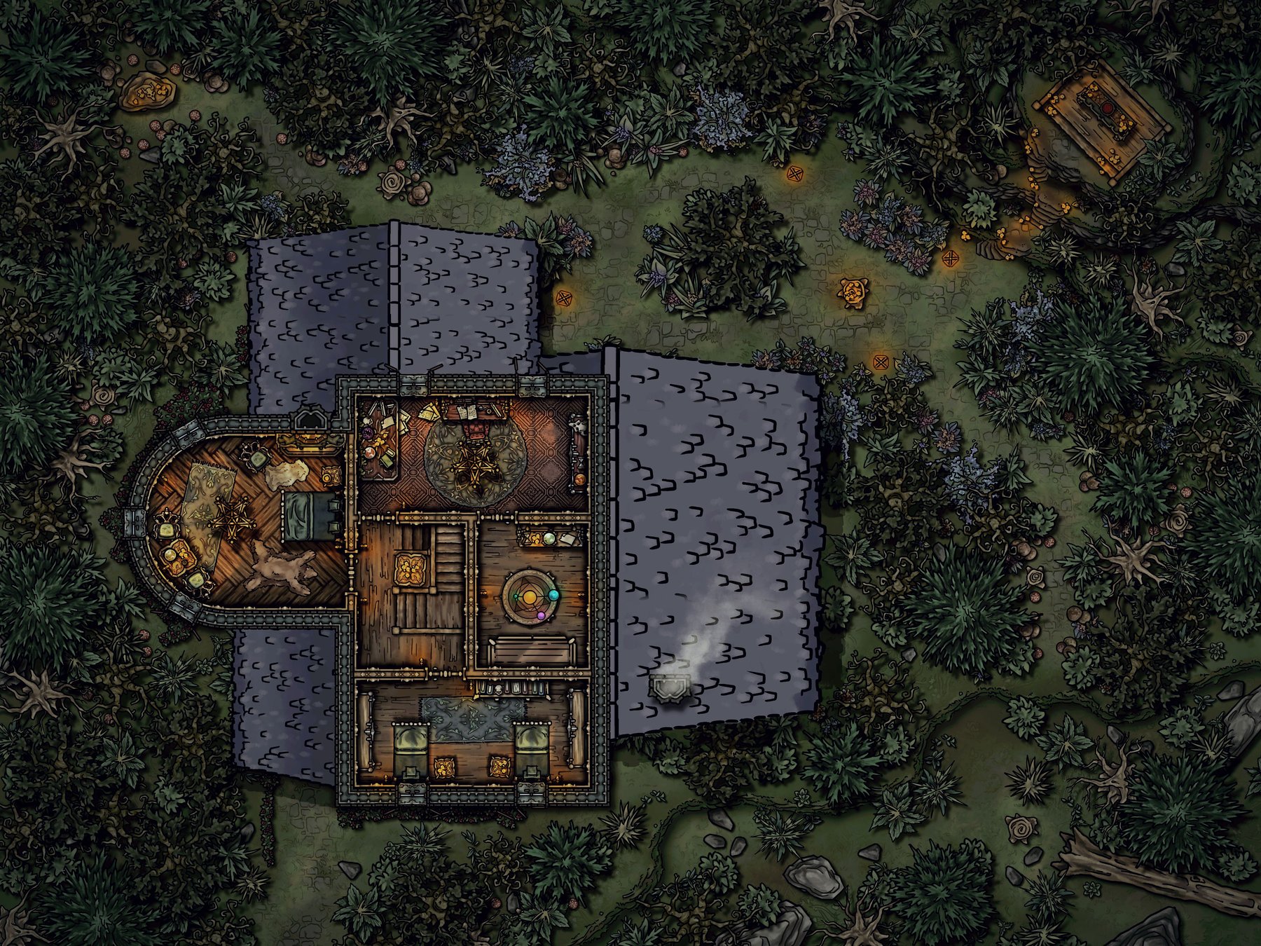 Witch Hut (1st Floor) | Inkarnate - Create Fantasy Maps Online