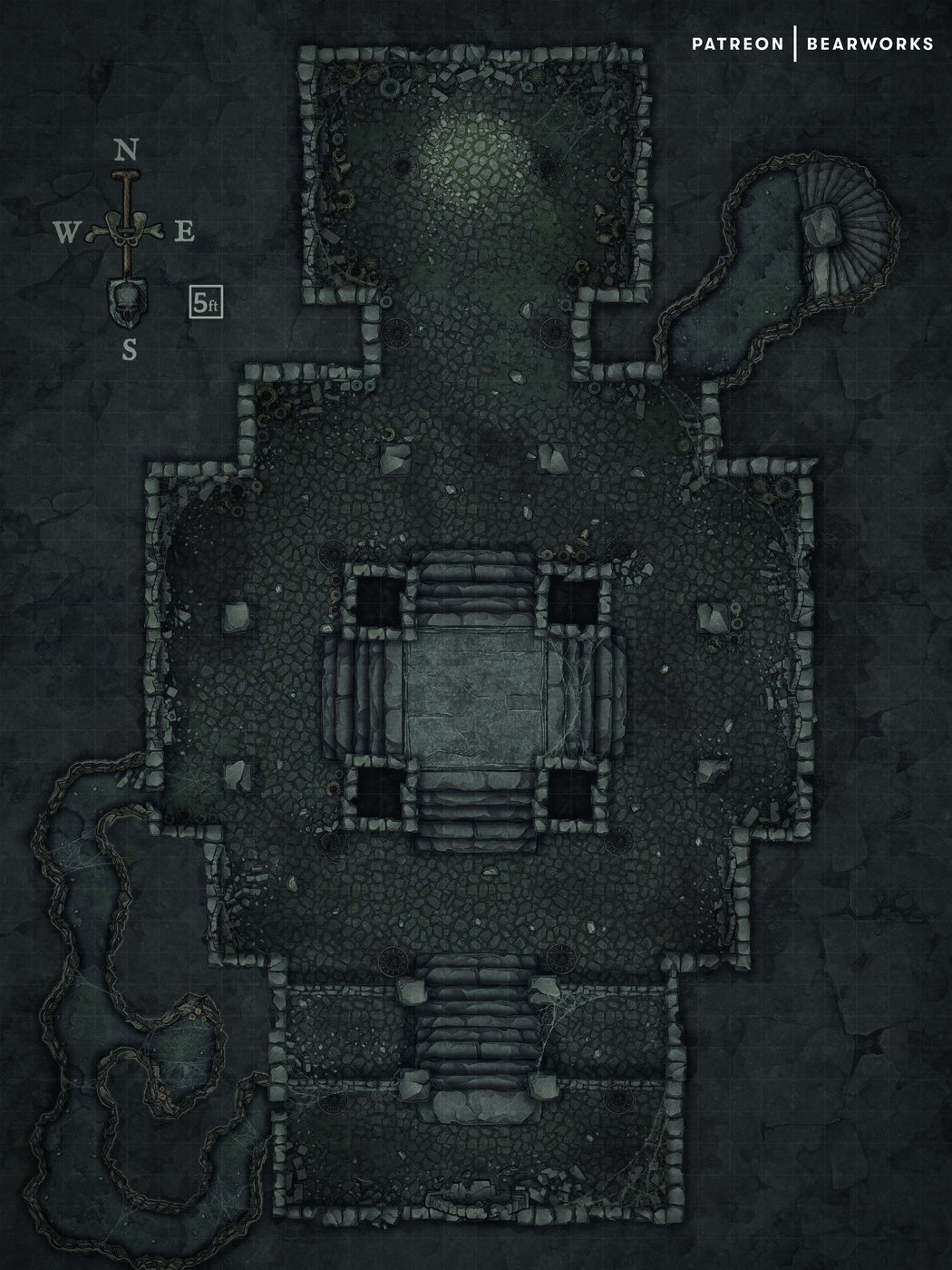 Barrow Tomb | Lower Level | Inkarnate - Create Fantasy Maps Online