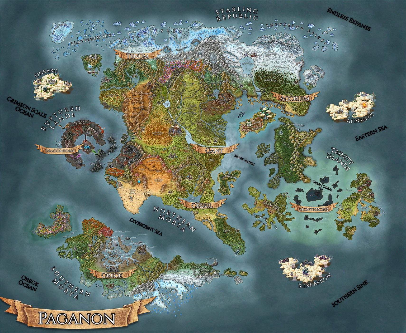 Paganon World Map | Inkarnate - Create Fantasy Maps Online
